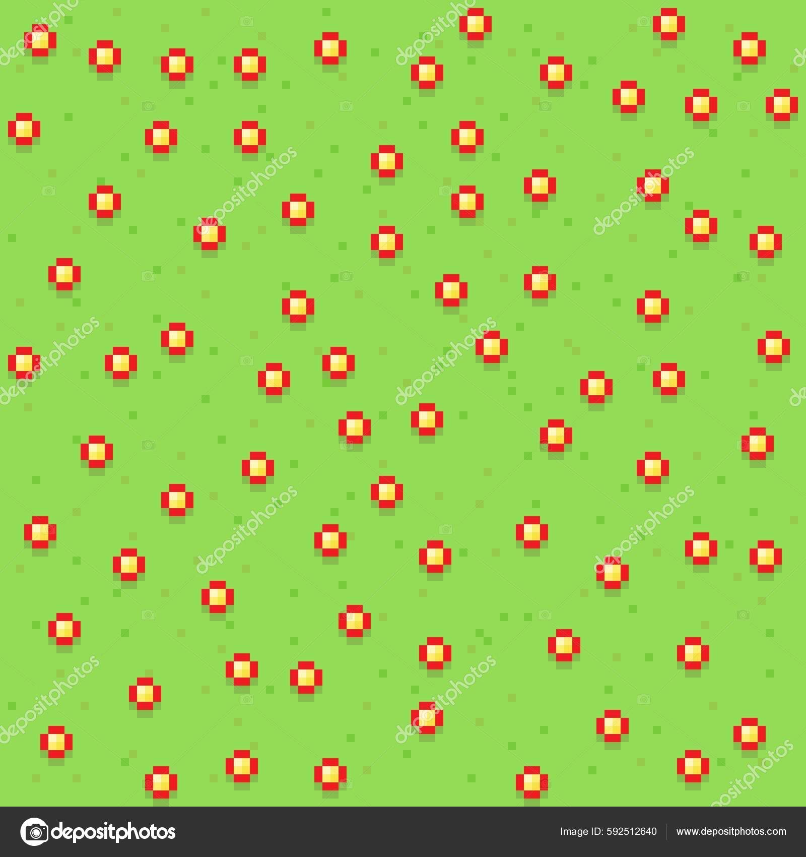 Grass Pixel Art Background Grass Texture Pixel Art Vector Flower Stock ...