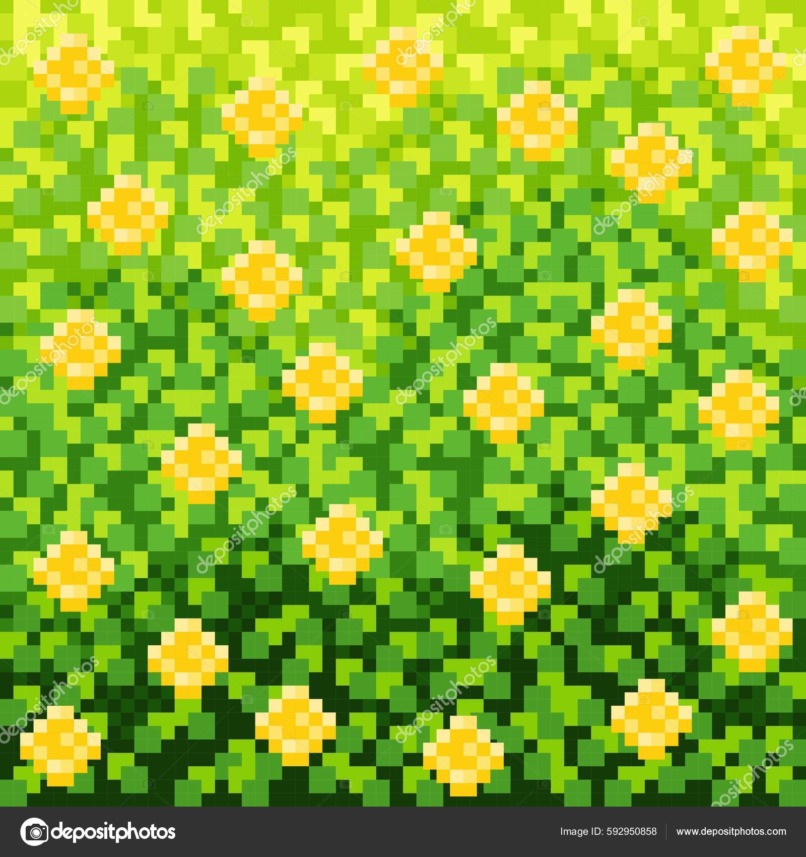 Grass Texture Pixel Art Vector Picture Bush Texture Pixel Art 스톡 벡터 ...