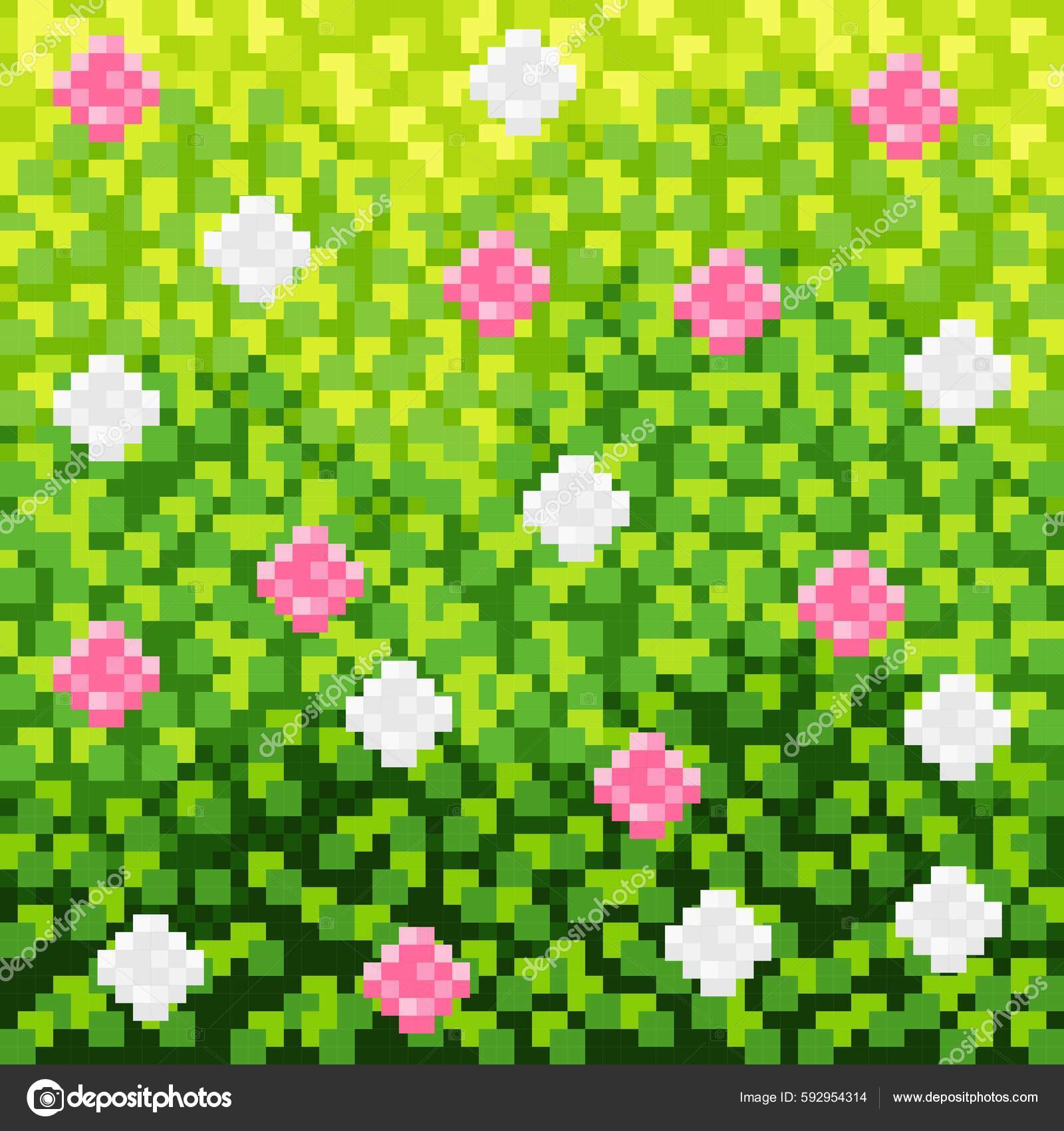 Grass Texture Pixel Art Vector Picture Bush Texture Pixel Art Stock ...
