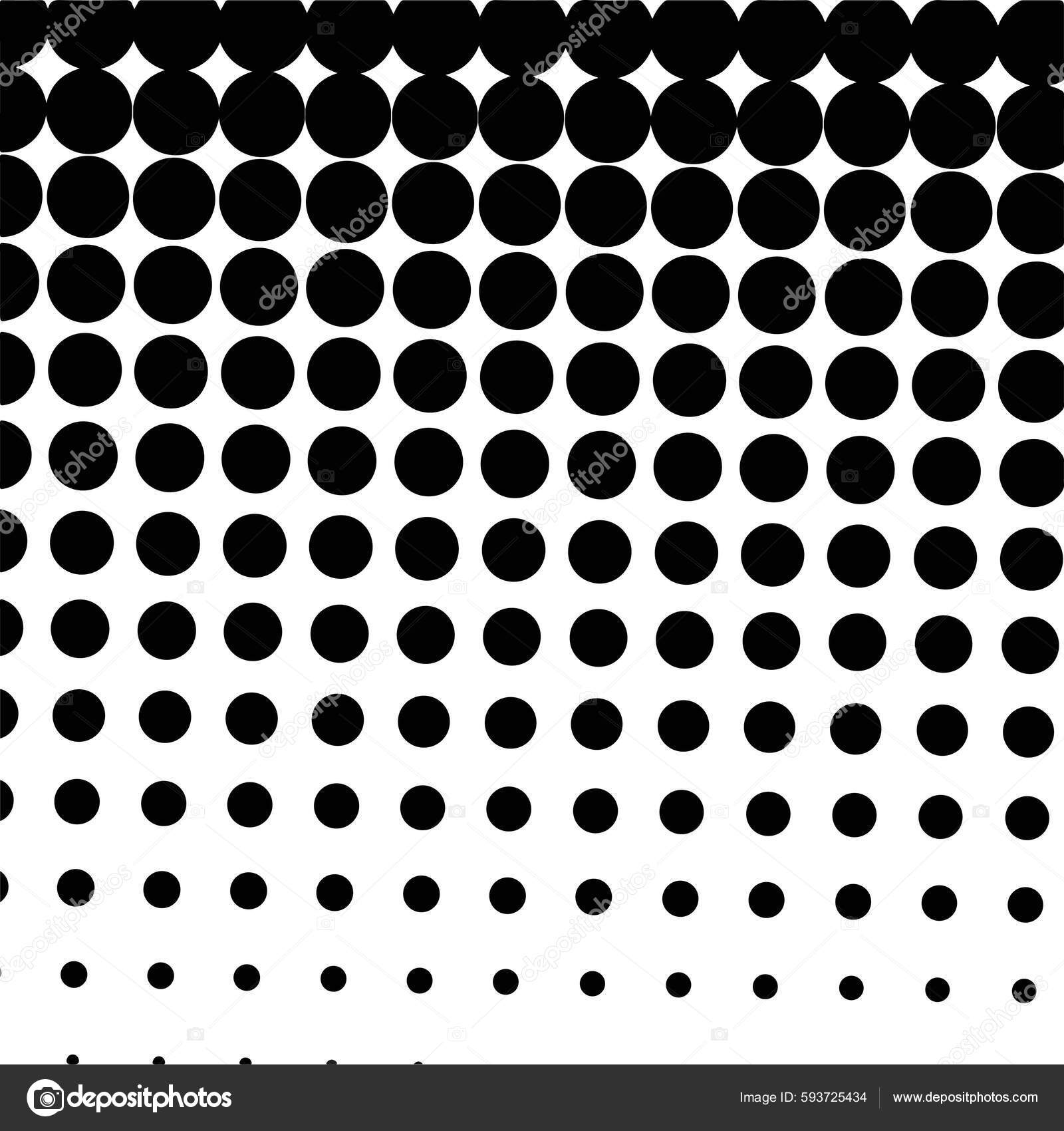 White Black Circles Gradient Halftone Background Vector Illustration ...