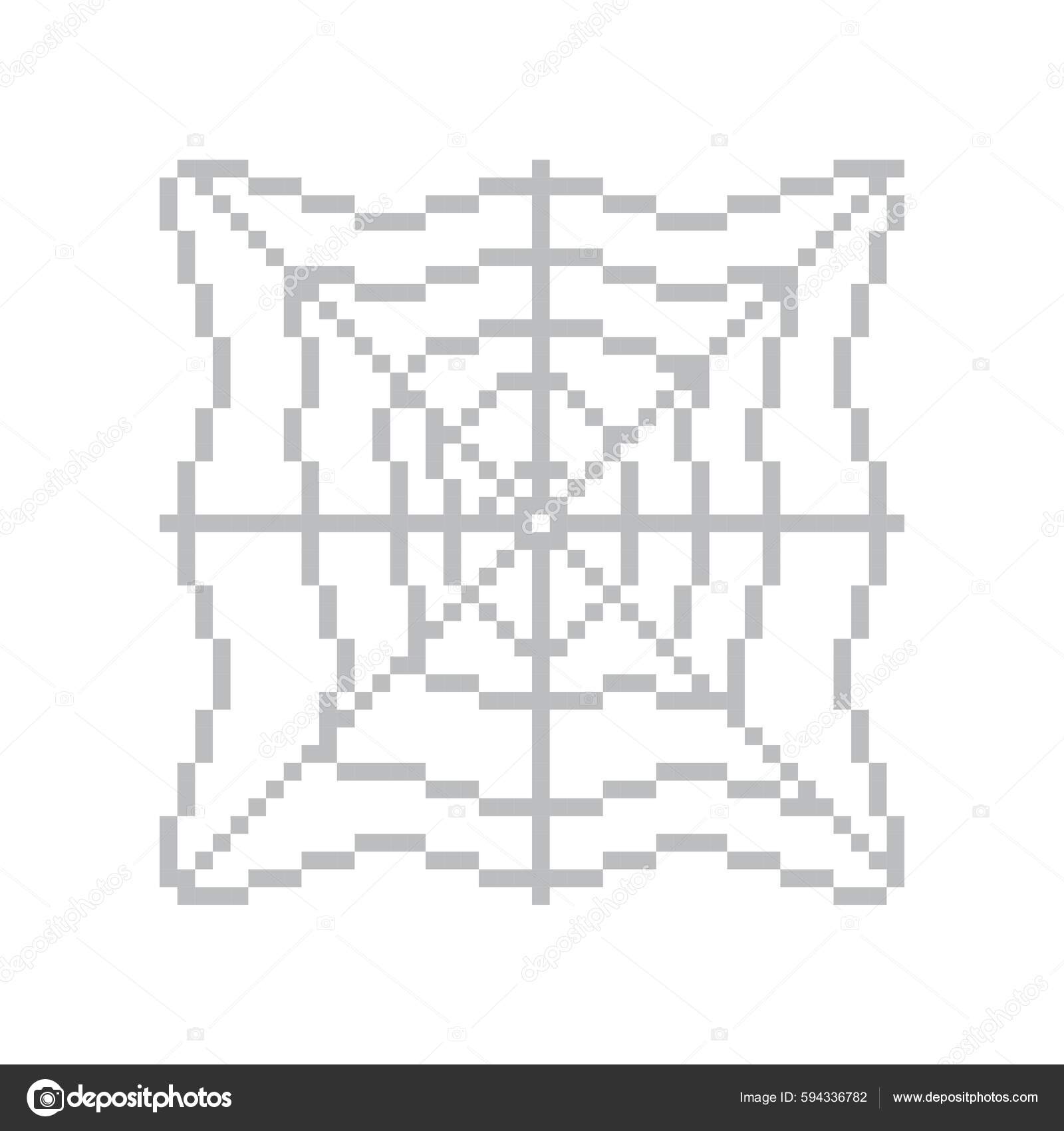 Seni Pixel Ikon Web Laba Laba Seni Pixel Halloween Ilustrasi Vektor ...