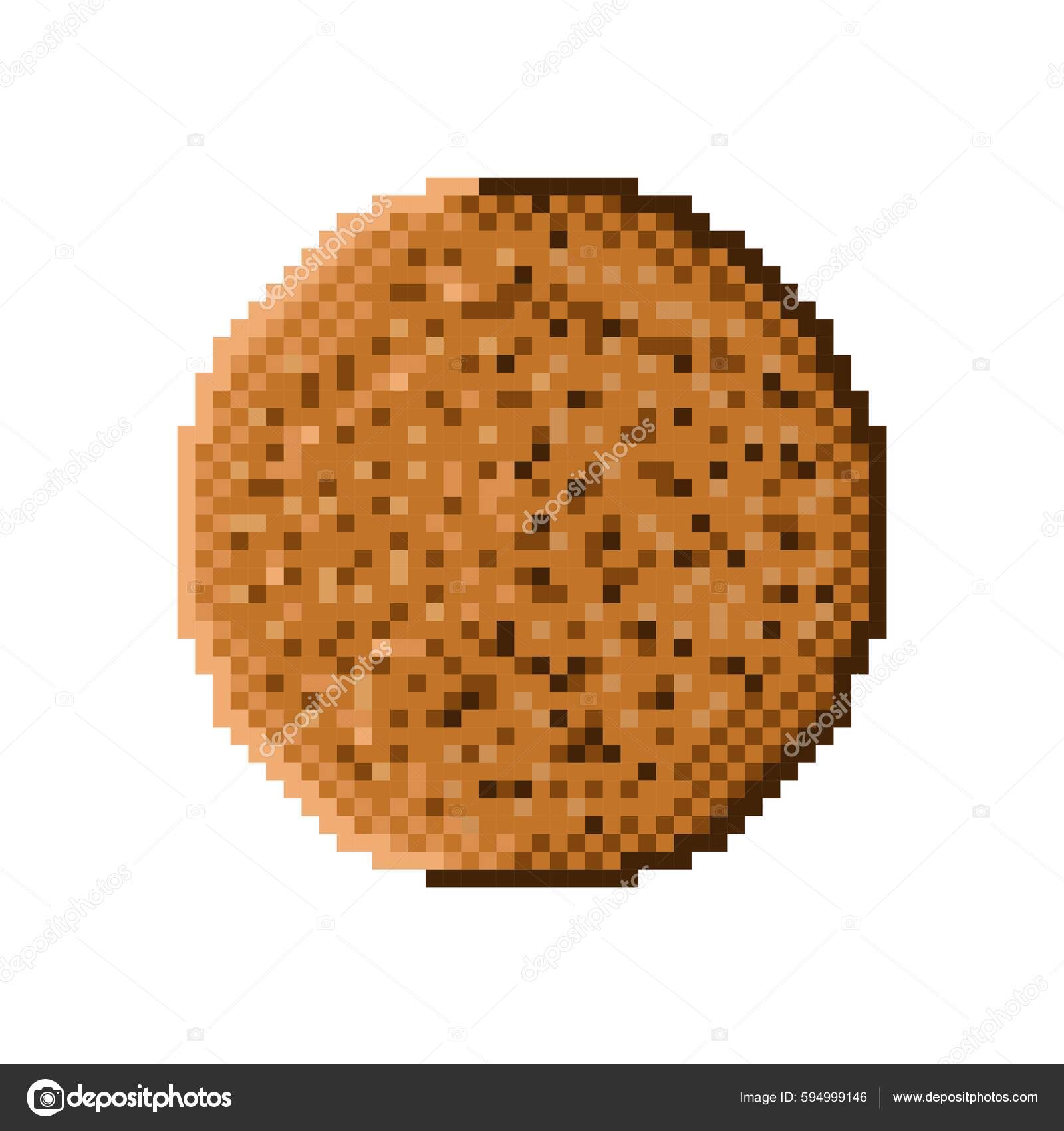 Chocolate Chip Cookies Pixel Art Vector Picture Stock Vector by ...