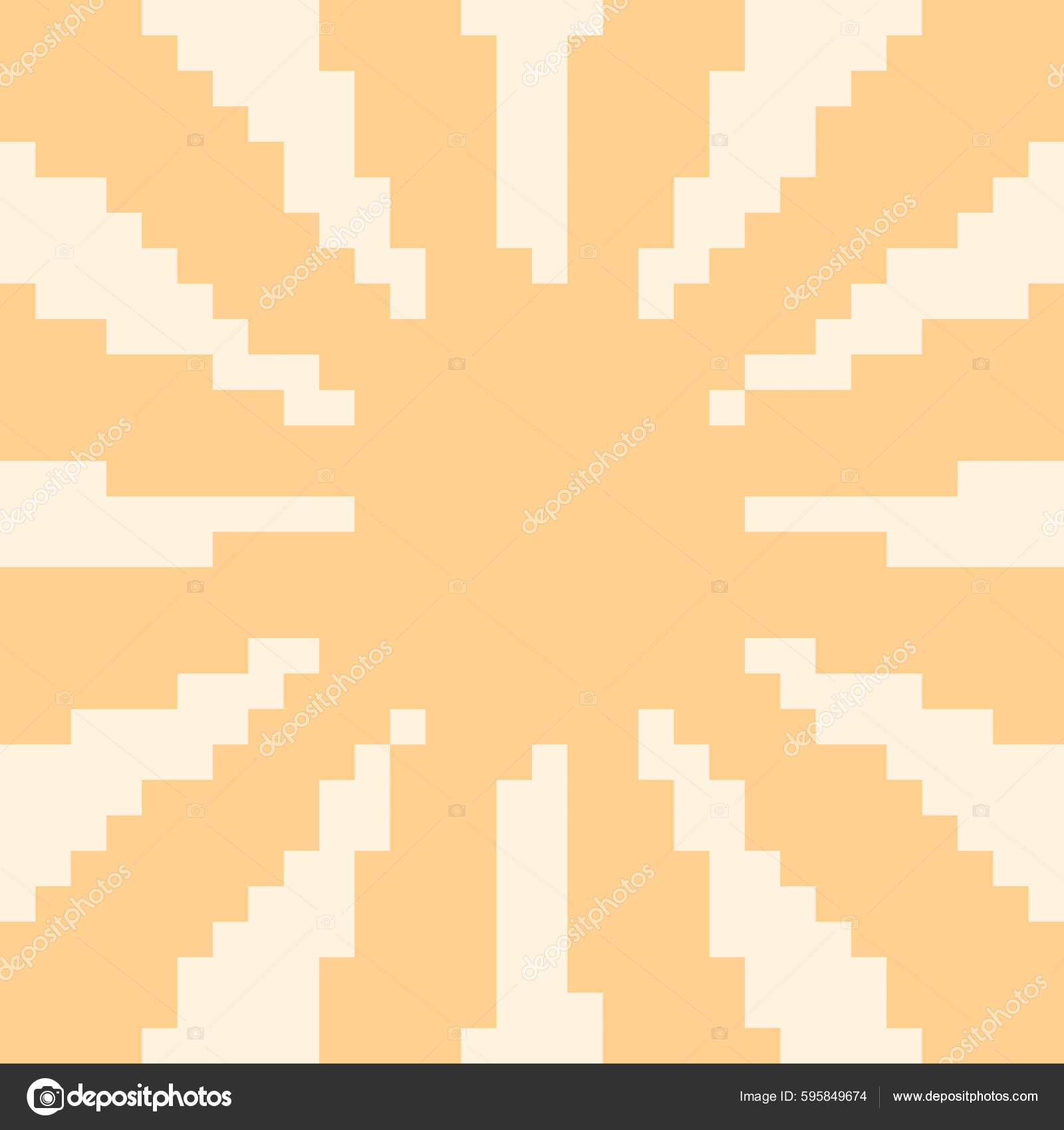 Cream Sunburst Sunlight Pixel Art Background Vector Illustration Stock ...