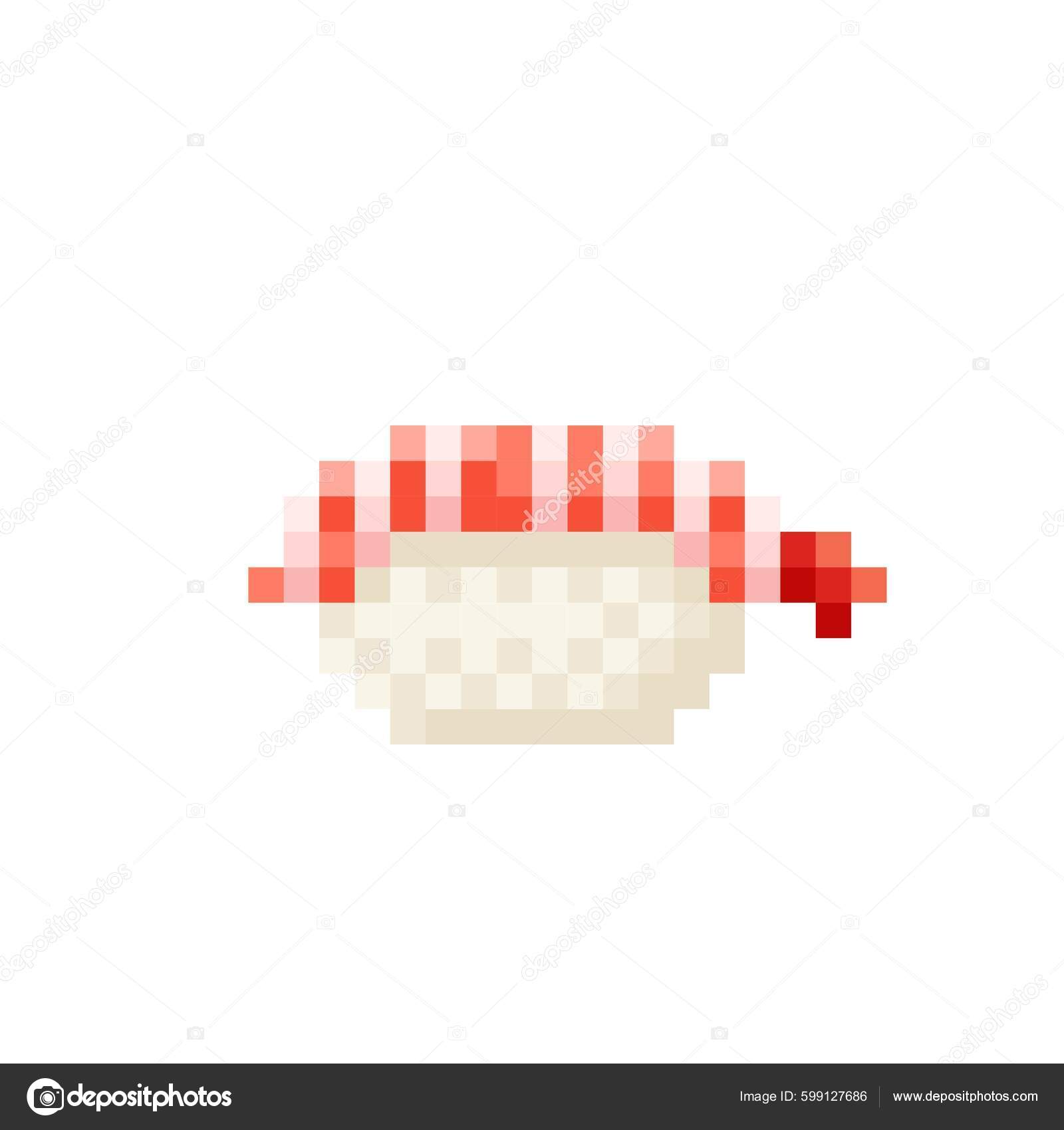Shrimp Sushi Pixel Art Vector Illustration Vector de stock #599127686 ...