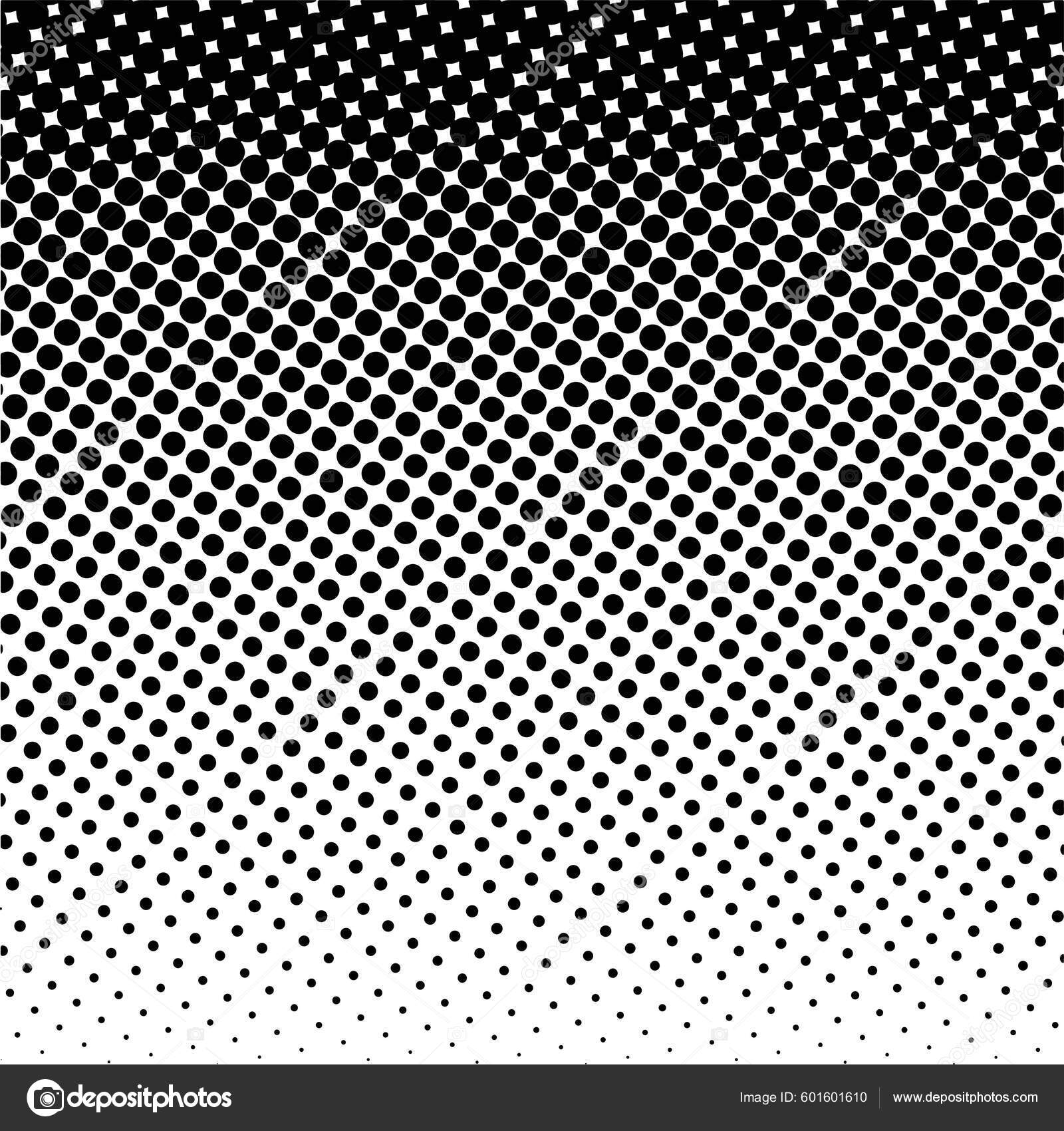 White Black Circles Gradient Halftone Background Vector Illustration ...