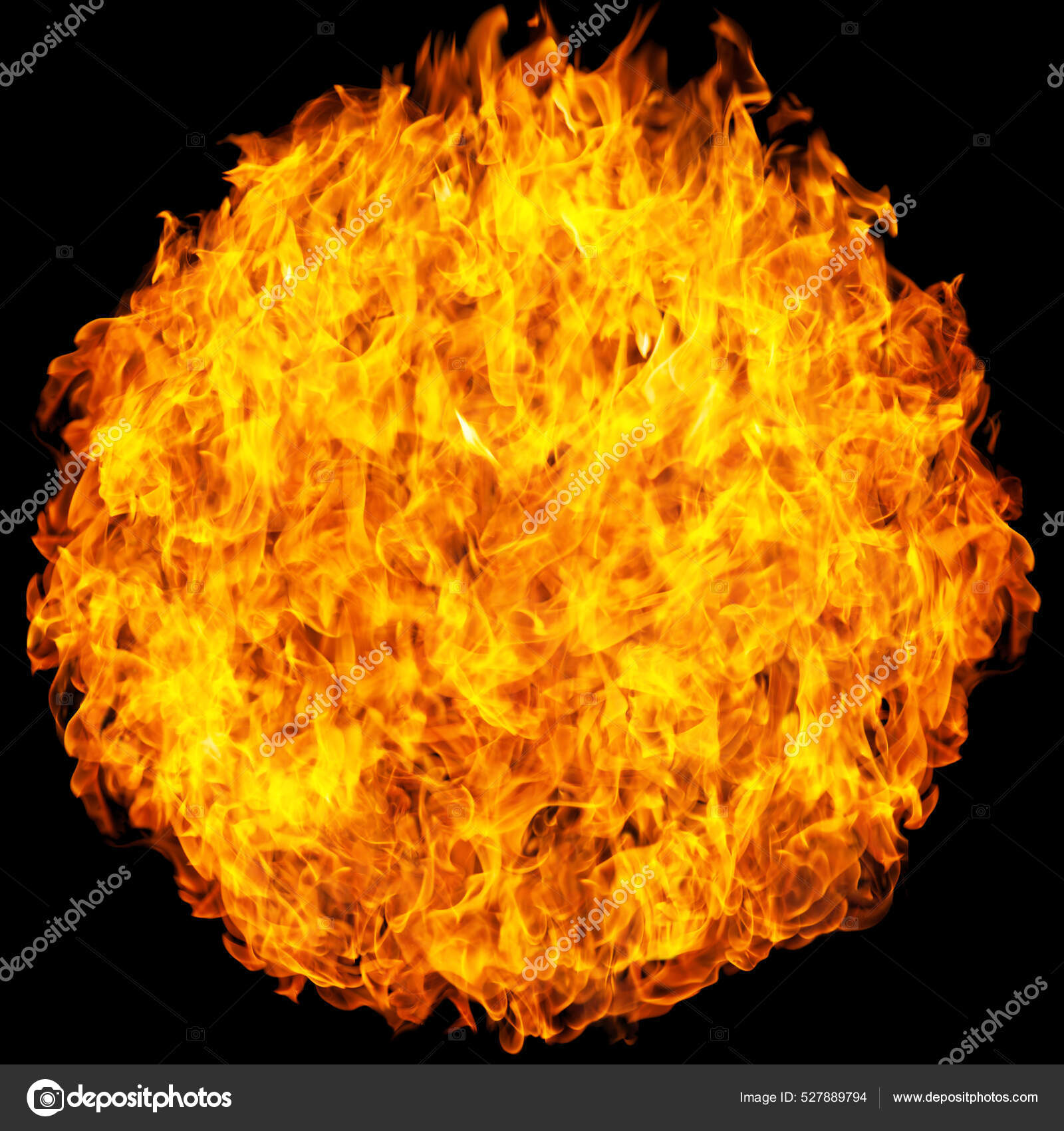 Burning Fireball Dark Background Graphic Design Purpose — Stock Photo ...