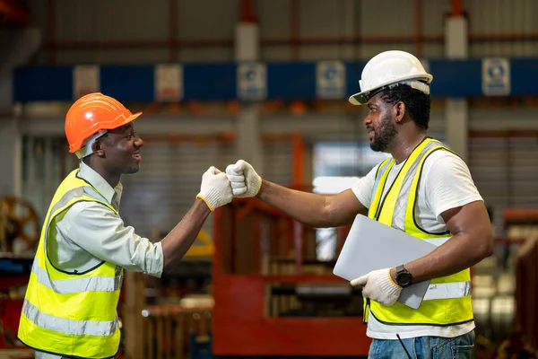 African American Asian Warehouse Worker Helping Each Other Teamwork ...