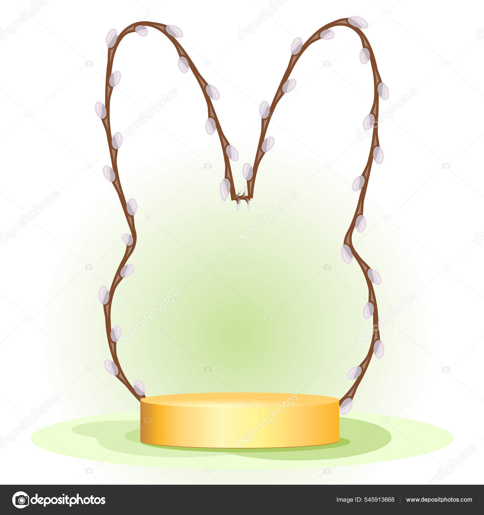 Exhibición Podio Exhibición Pascua Rebbit Conejito Sauce Vacío Cilindro ...