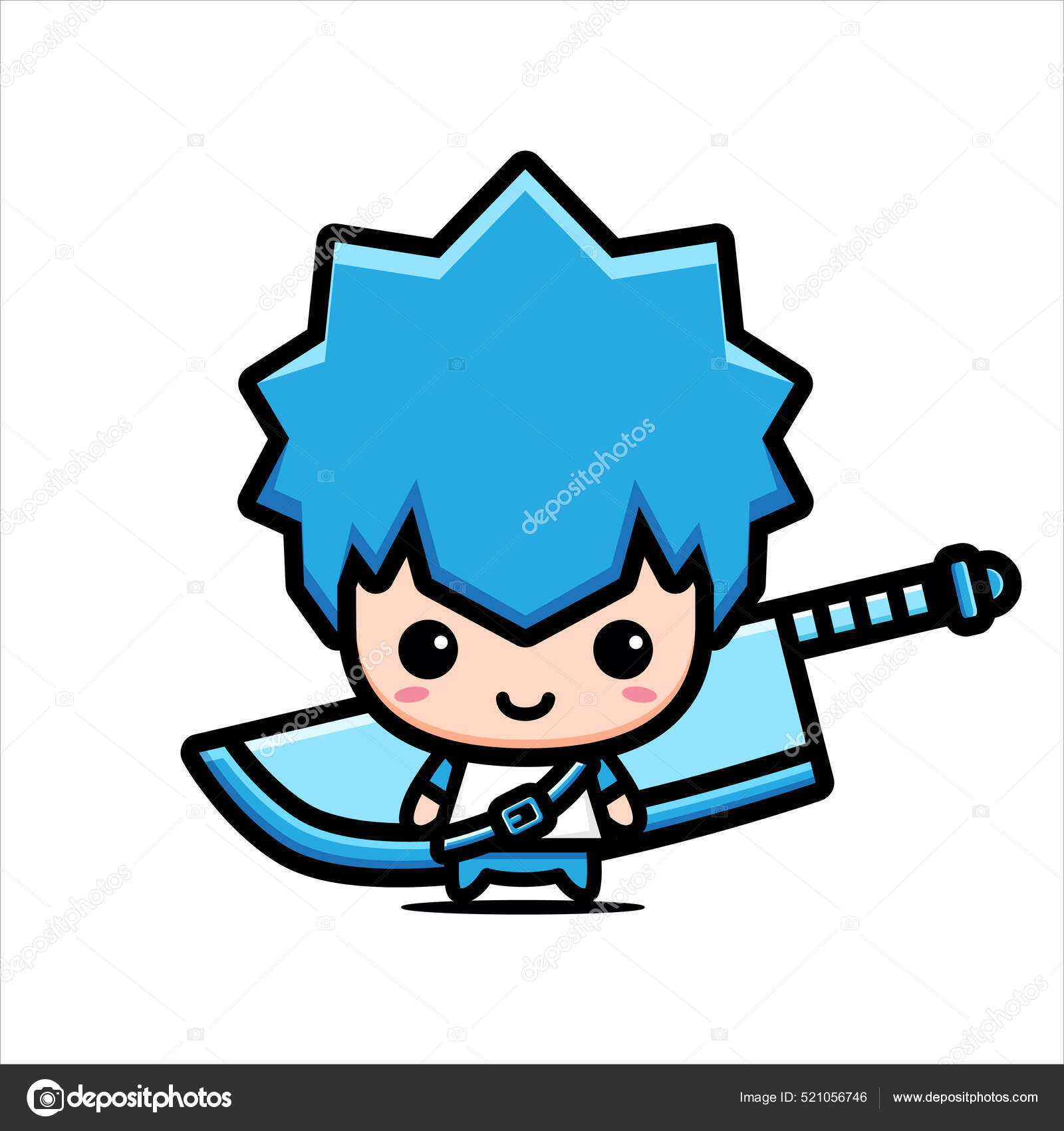 Image vectorielle Conception Vectorielle Personnage Chevalier Bleu ...