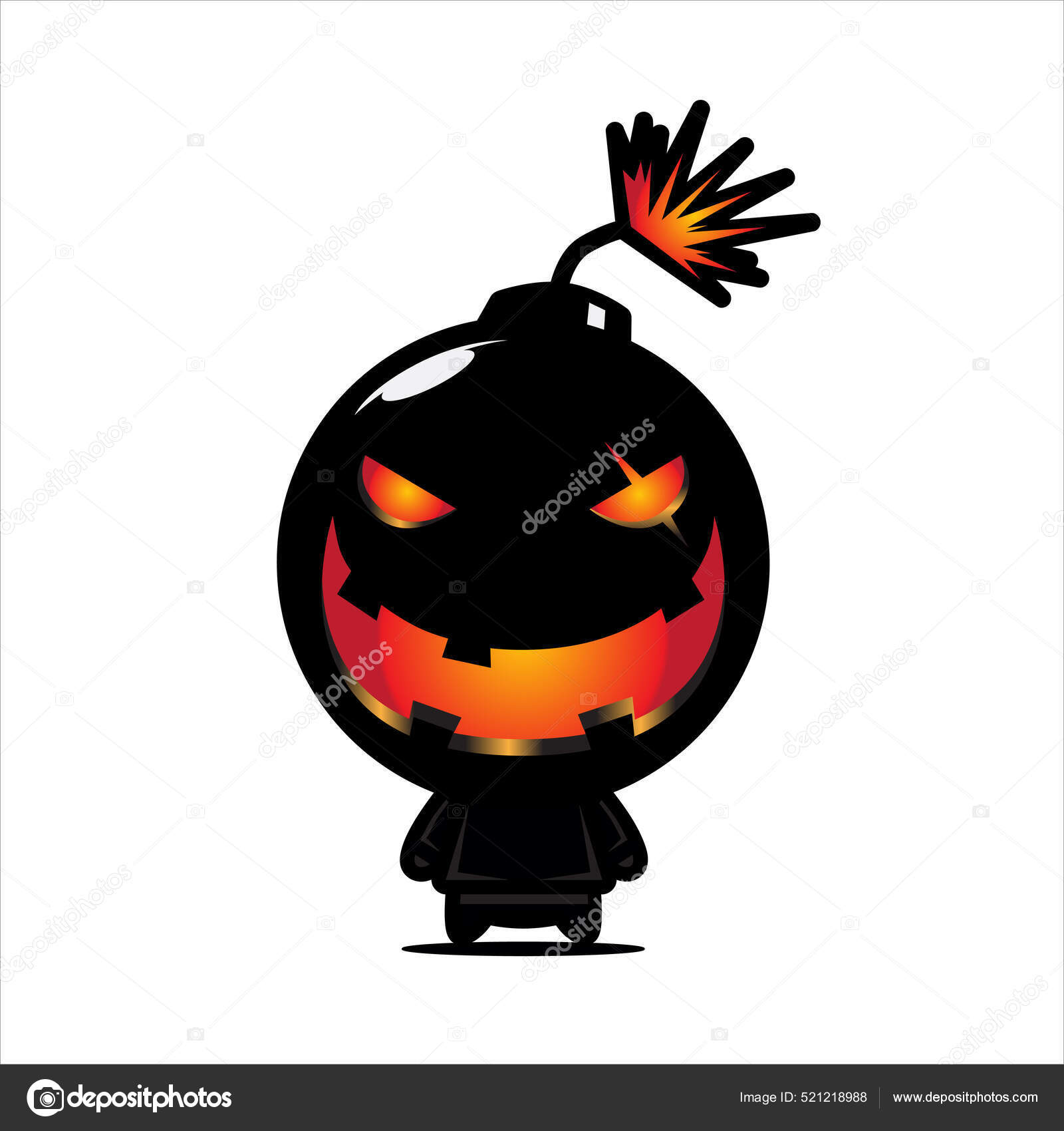 Lindo Bomba Chibi Mascota Diseño Vector de stock #521218988 de ...