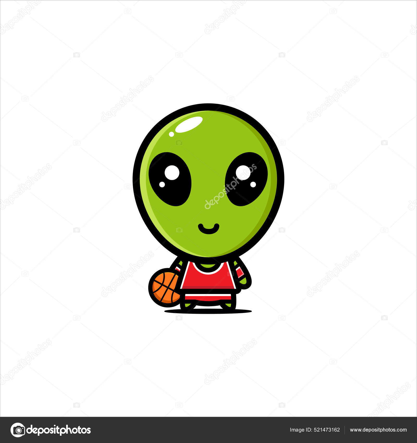 Cute Alien Character Vector Design Stock Vector by ©jonnyleaf14@gmail ...