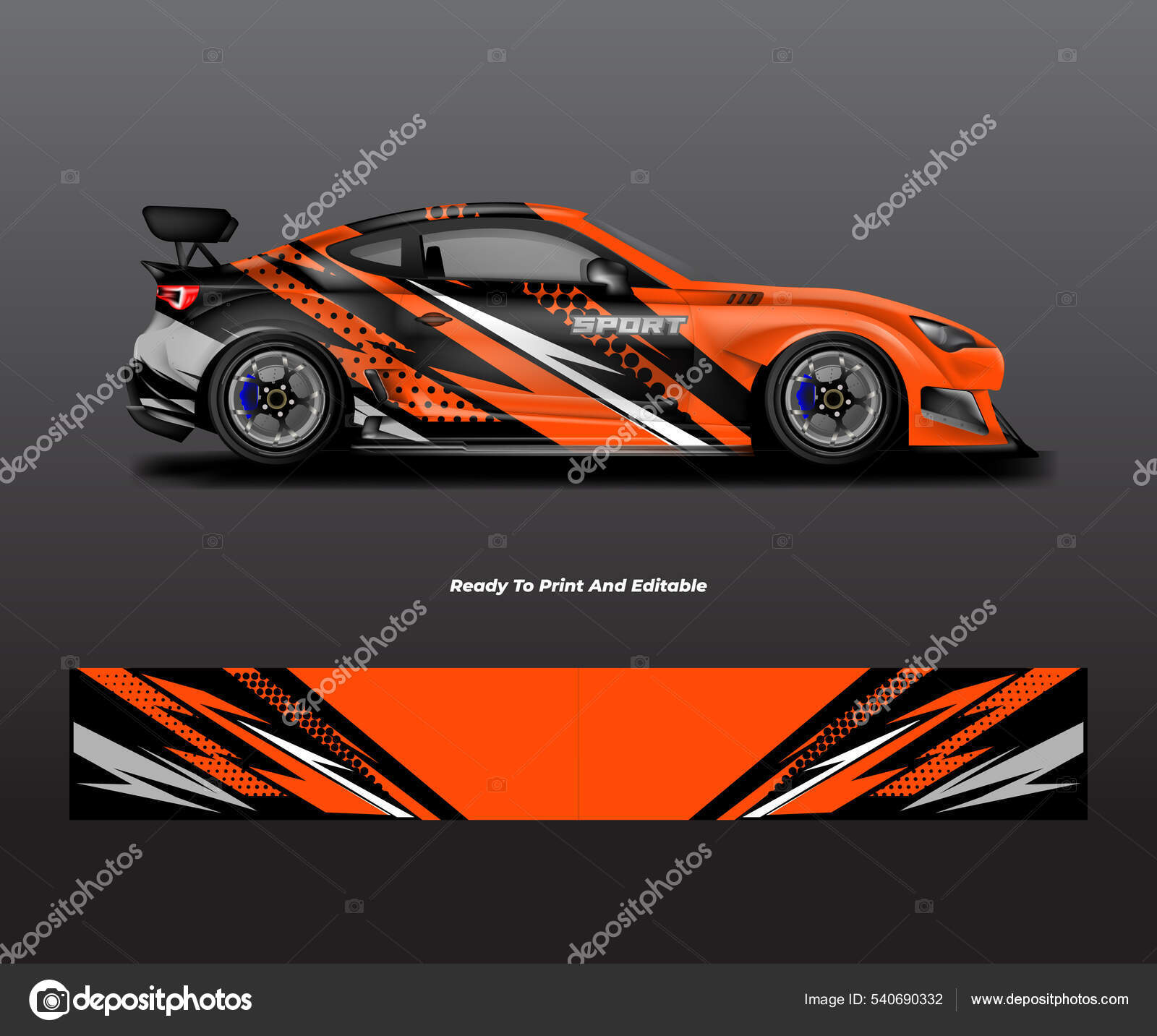 Car Wrap Design Vector Stock Vector by ©AlleuyStudio 540690332