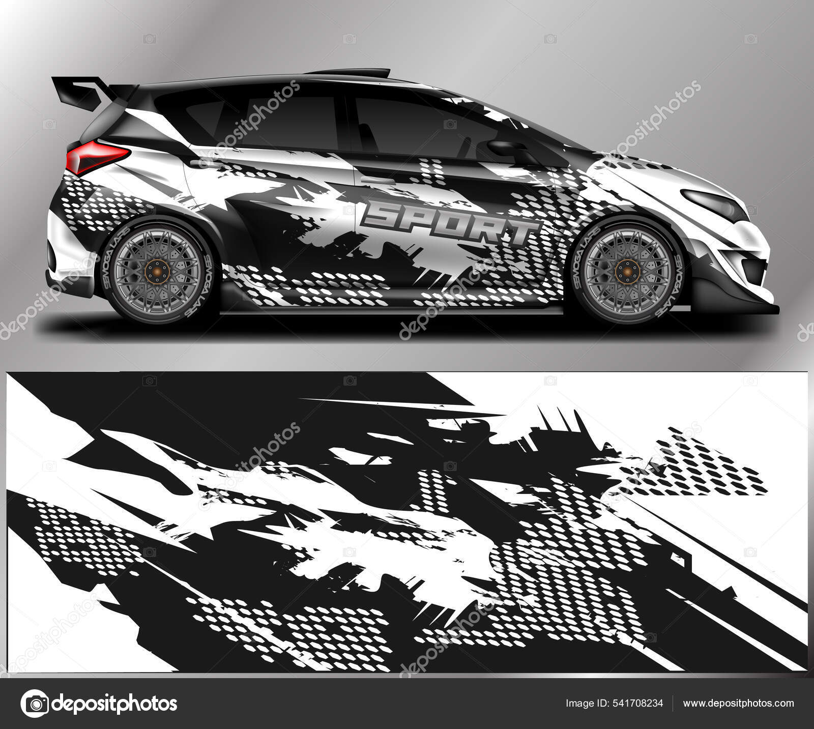 Car Wrap Design Vector Livery Background Vehicle Stock Vector by ...