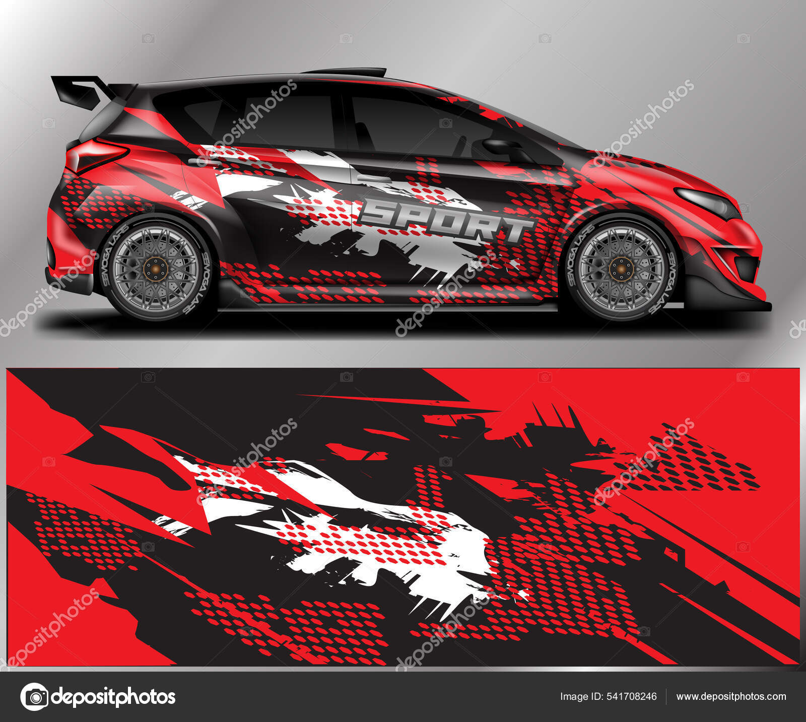 Car Wrap Design Vector Livery Background Vehicle Stock Vector Image by ...