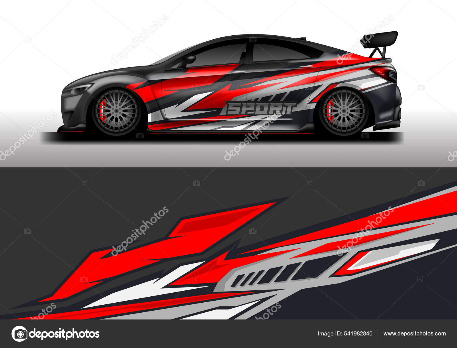 Car Wrap Vector Design Ready Print Editable Stock Vector by ...