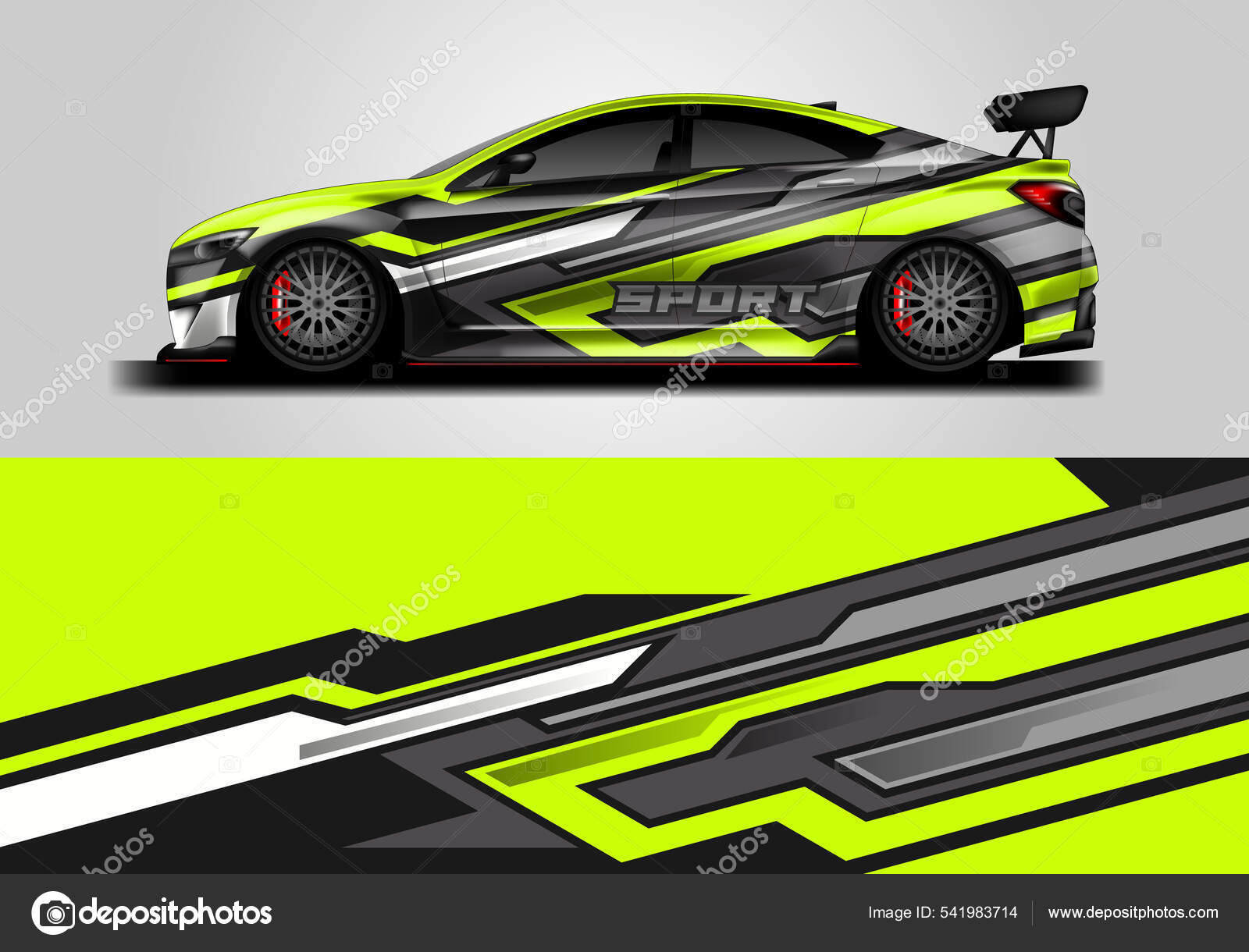 Car Wrap Vector Design Ready Print Editable Stock Vector Image by ...