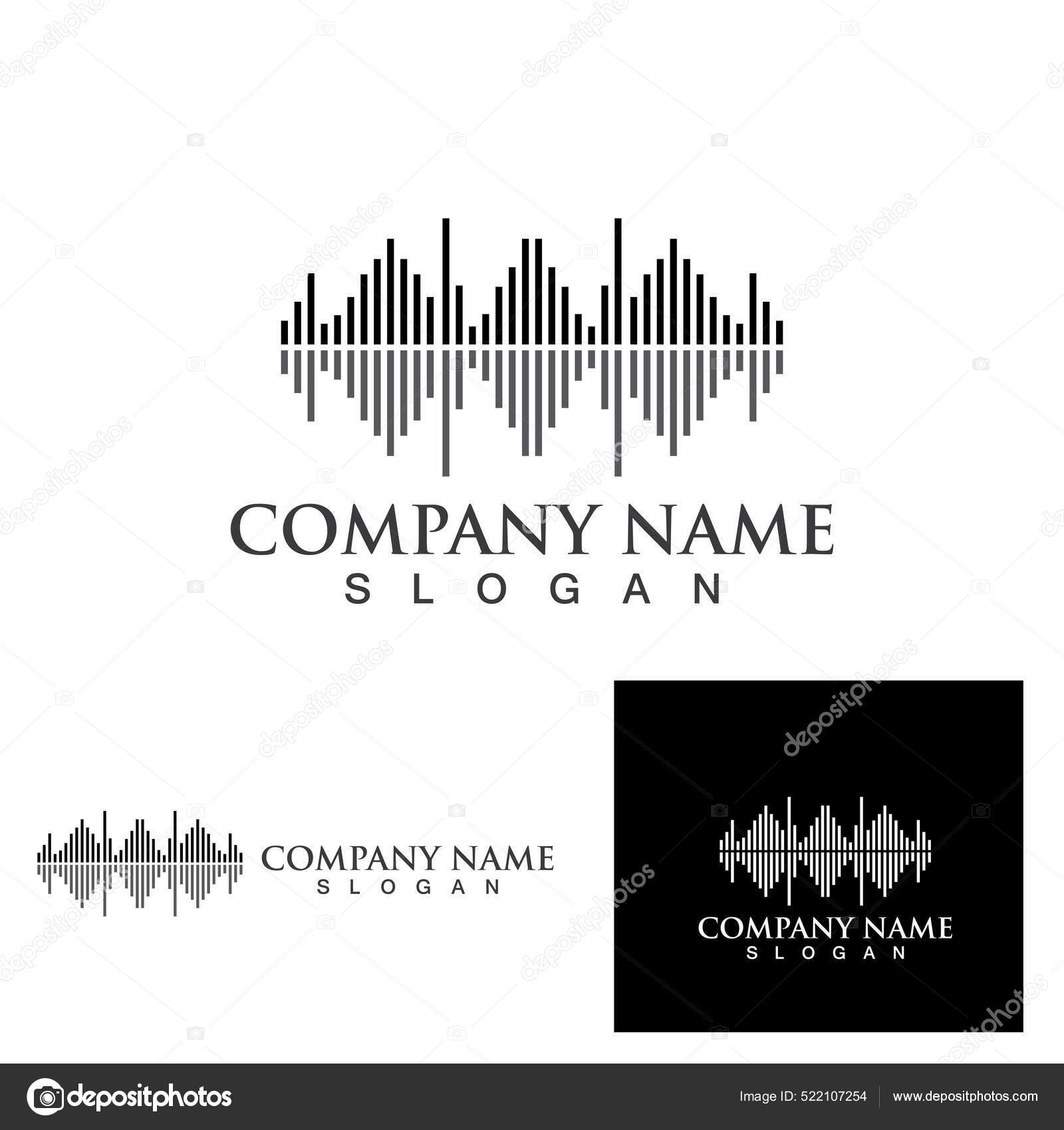 Sound Waves Logo Vector Illustration Template Stock Vector by ...