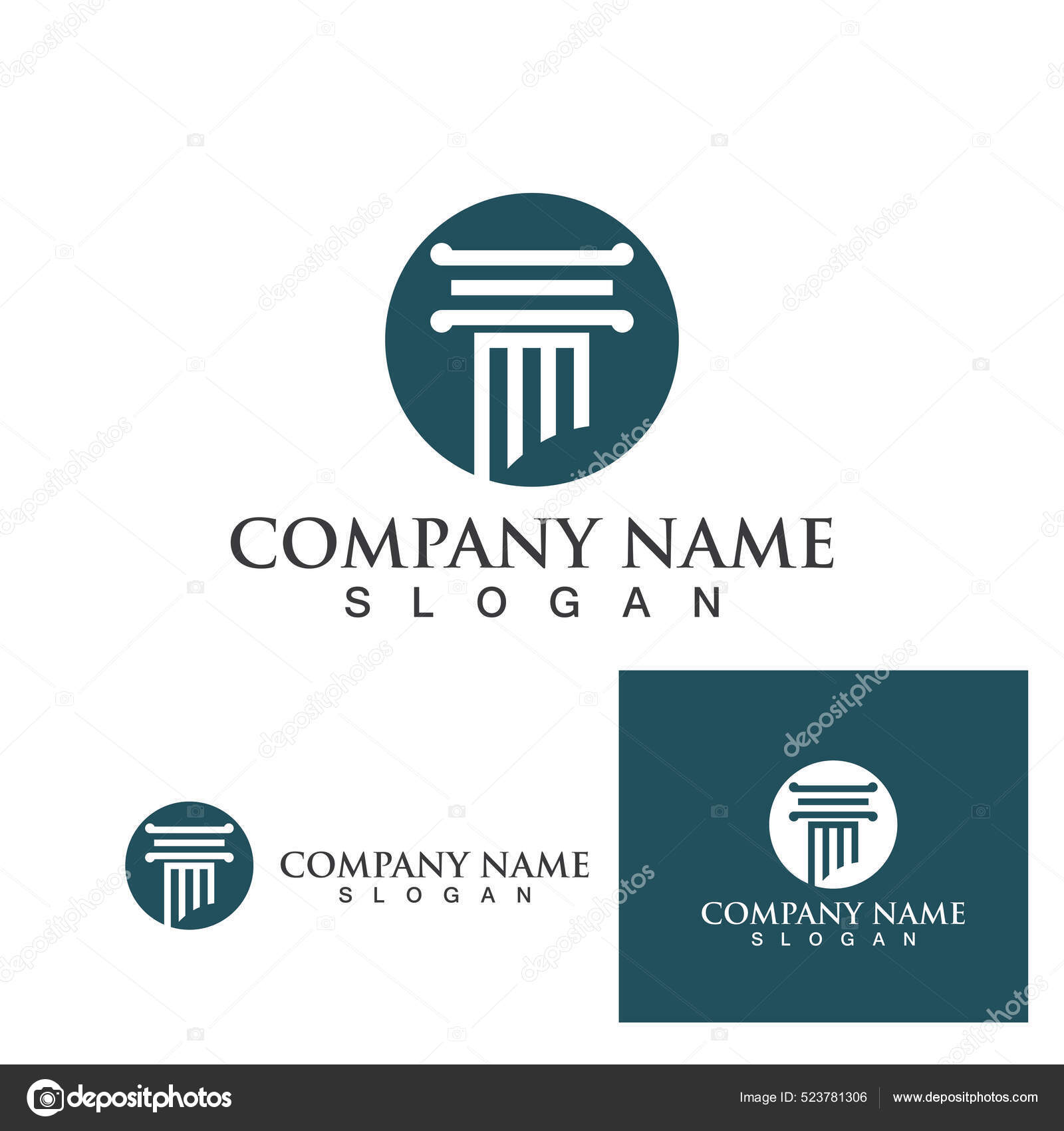 Logotipo Del Pilar Vector Símbolo Vector de stock por ©Hatigraphic ...