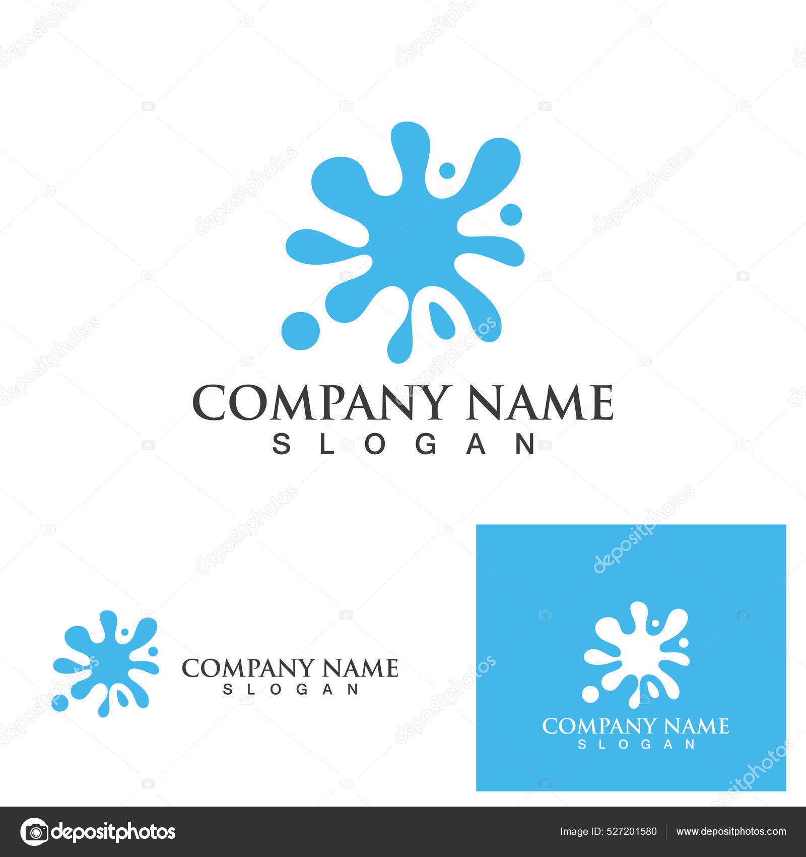 Splash Water Blue Logo Symbol Stock Vector by ©Hatigraphic 527201580