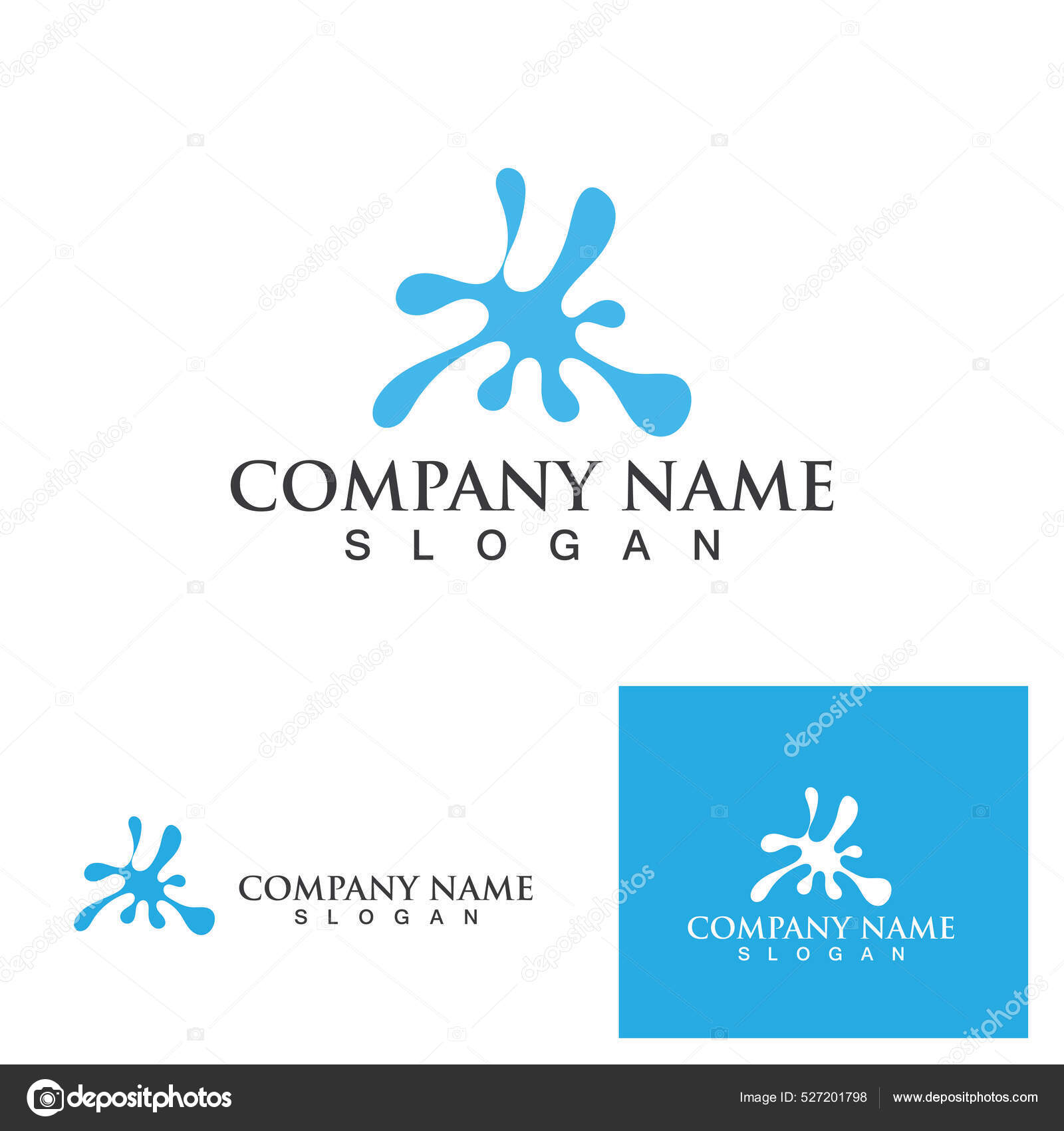 Splash Water Blue Logo Symbol Stock Vector by ©Hatigraphic 527201798