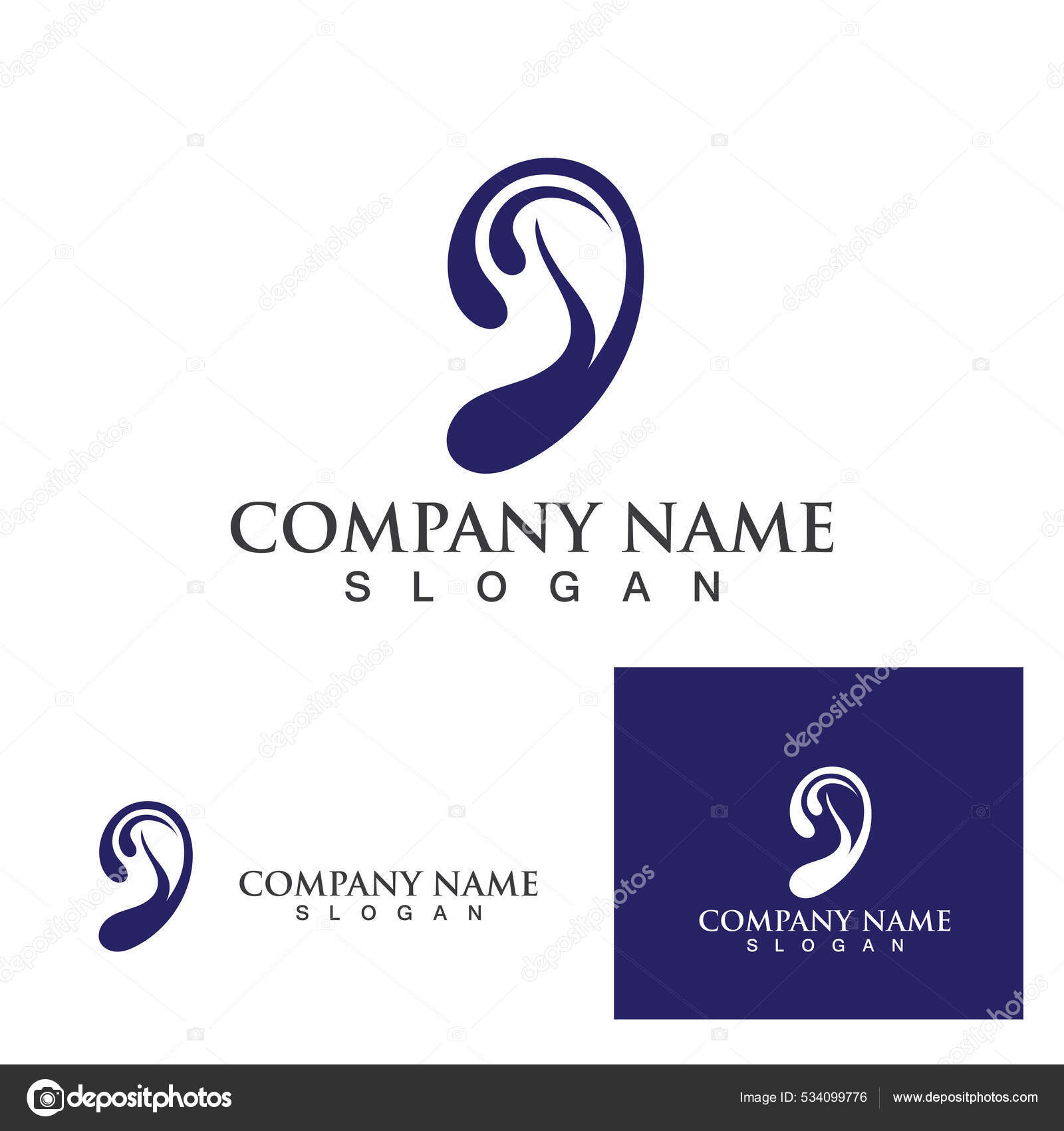 Ear Care Logo Symbol Vector Template Stock Vector Image by ©Hatigraphic ...
