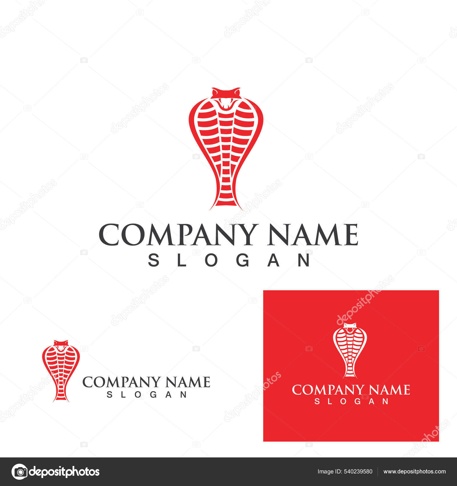 Serpiente Serpiente Logo Diseño Elemento Peligro Serpiente Icono ...