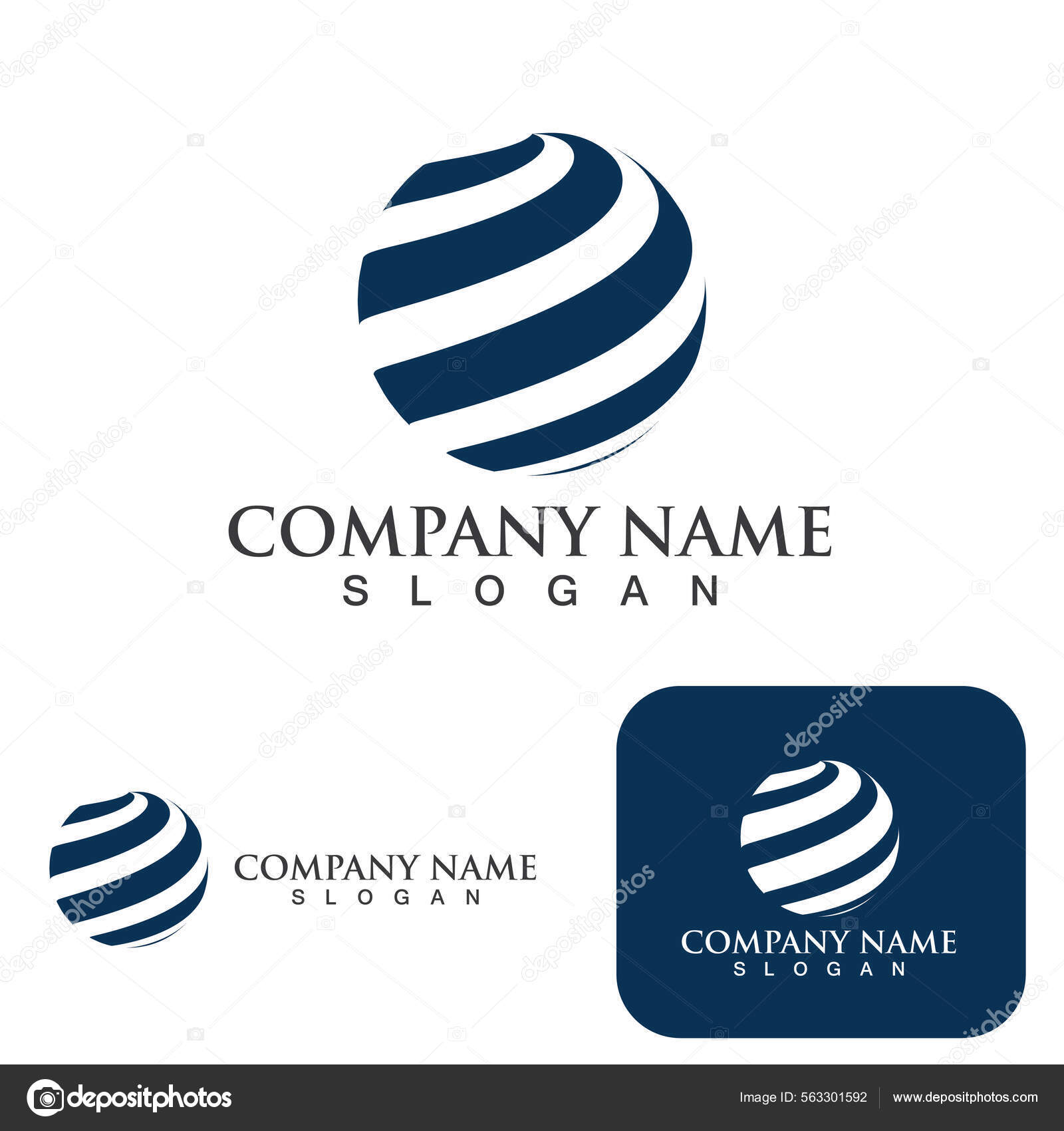 Logotipo Globo Mundial Vetor Símbolo Vetor de ©Hatigraphic 563301592