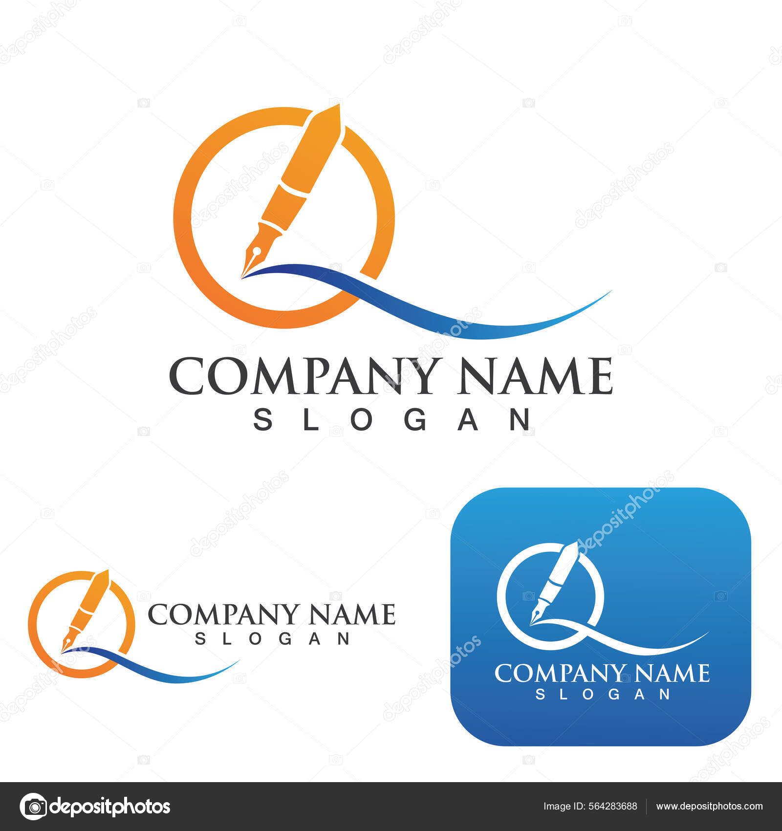 Modelo Logotipo Símbolo Caneta Vetor de ©Hatigraphic 564283688