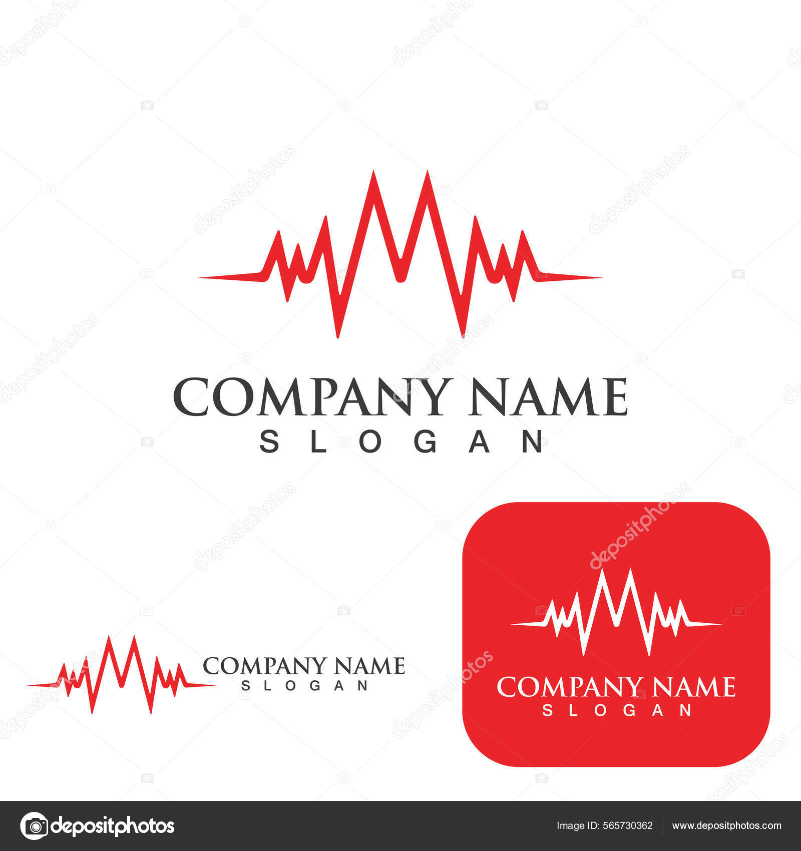 Heart Beat Logo Symbol Vector Stock Vector Image by ©Hatigraphic #565730362
