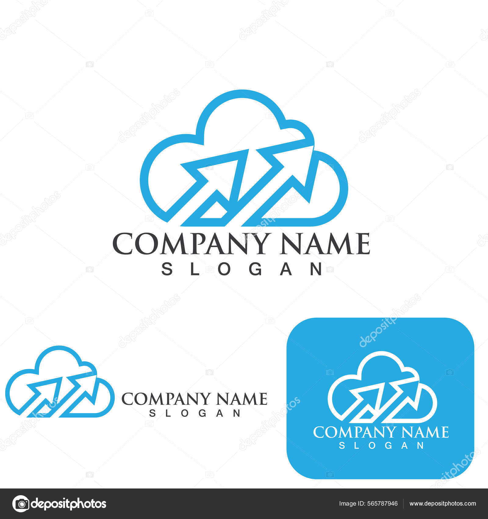 Cloud Servers Data Logo Symbols Icons Stock Vector Image by ...