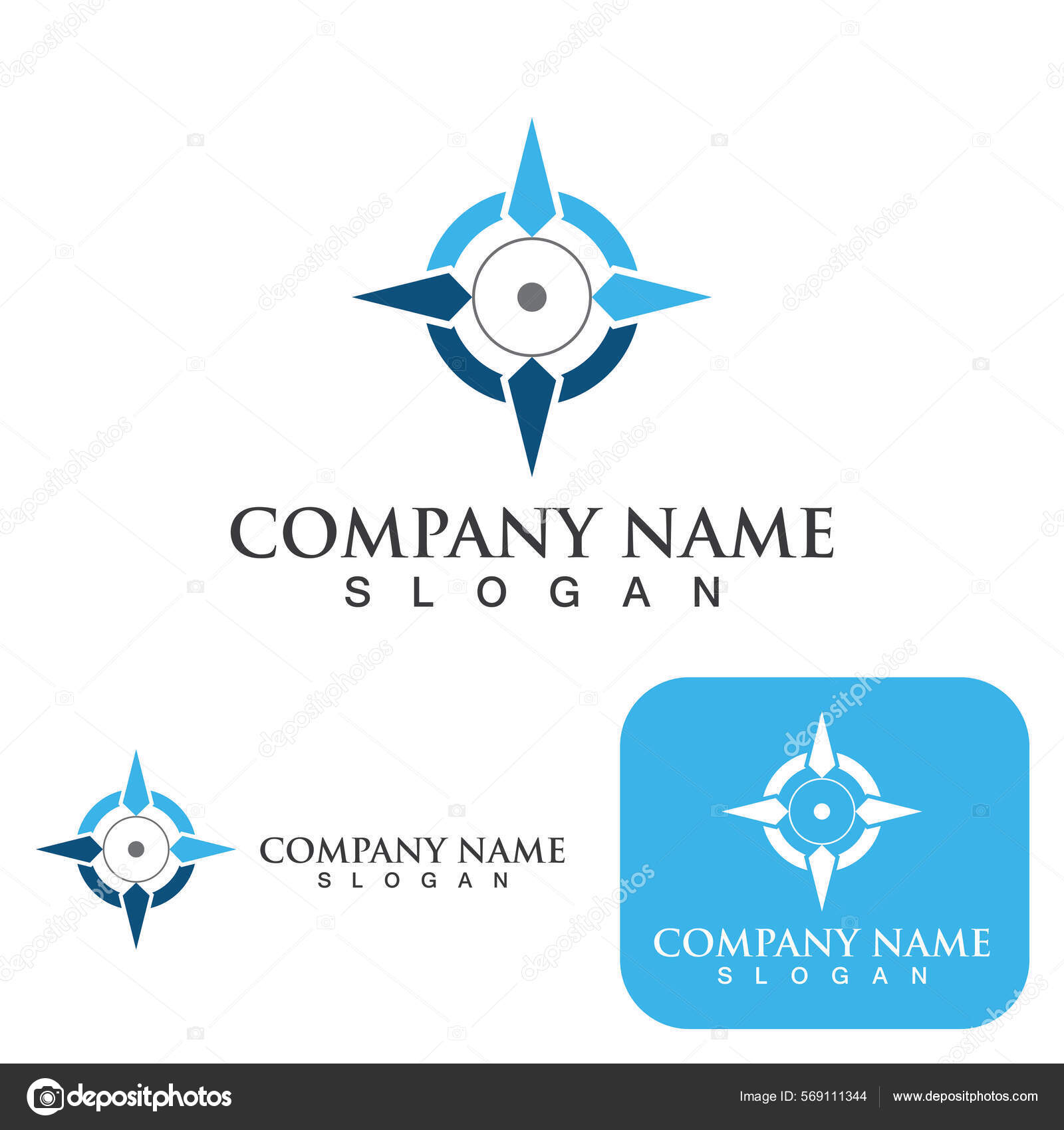 Compass Logo Symbol Gps Stock Vector by ©Hatigraphic 569111344