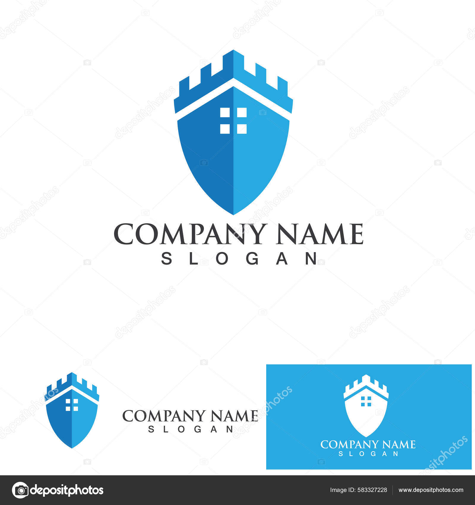Fortress Logo Symbol Stock Vector by ©Hatigraphic 583327228