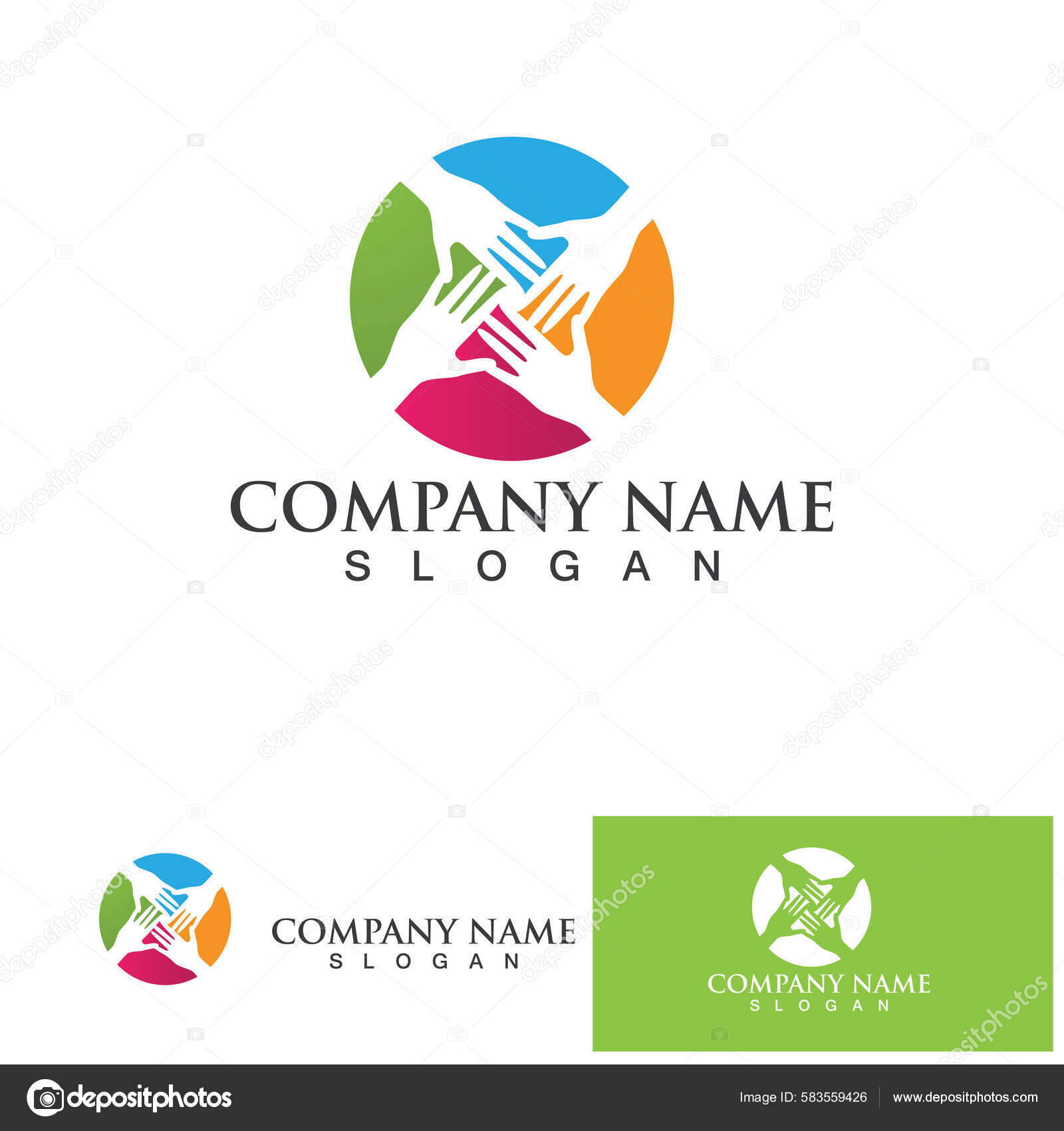 Hand Help Logo Symbols Template Icons App Stock Vector by ©Hatigraphic ...