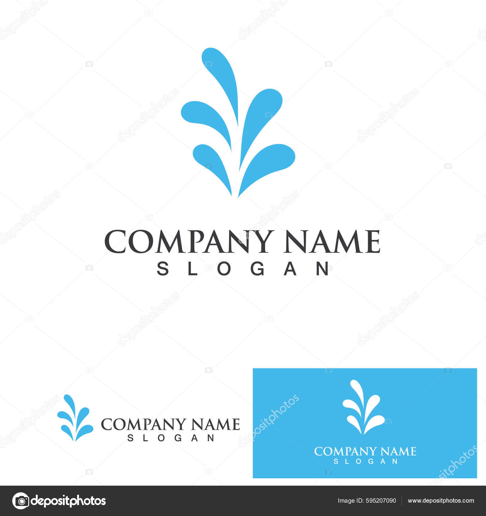 Splash Vatten Logotyp Och Symbol Vektor — stockvektor av ©Hatigraphic ...