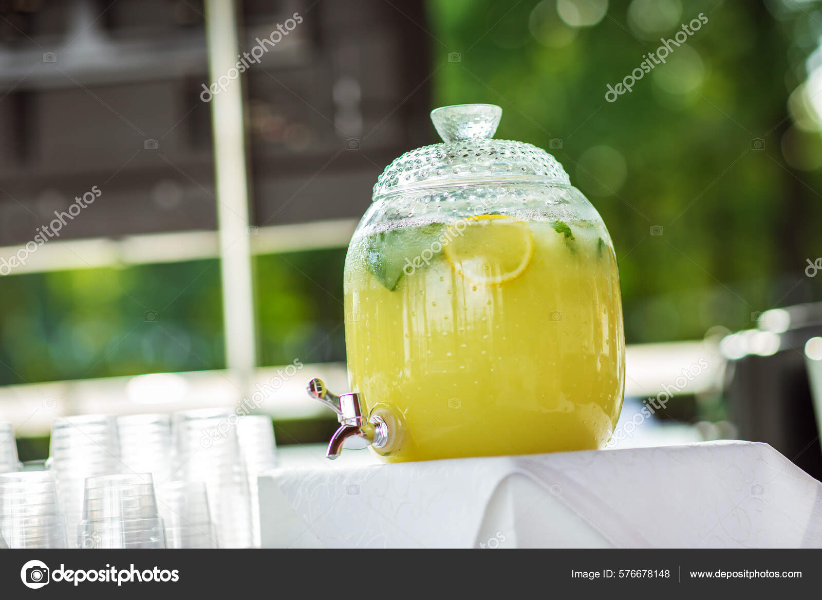 Lemon Water Refreshment Table Team Building Reception Drink Station Non ...
