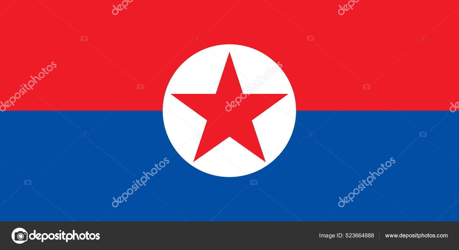 Top View Flag National Liberation Front Southern Korea South Korea ...