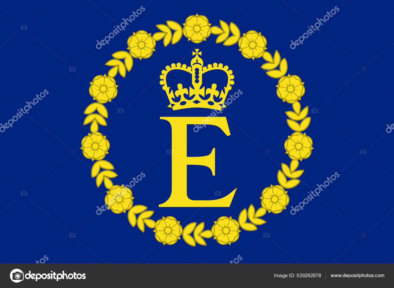 Top View Flag Personal Queen Elizabeth Flag United Kingdom Great ...