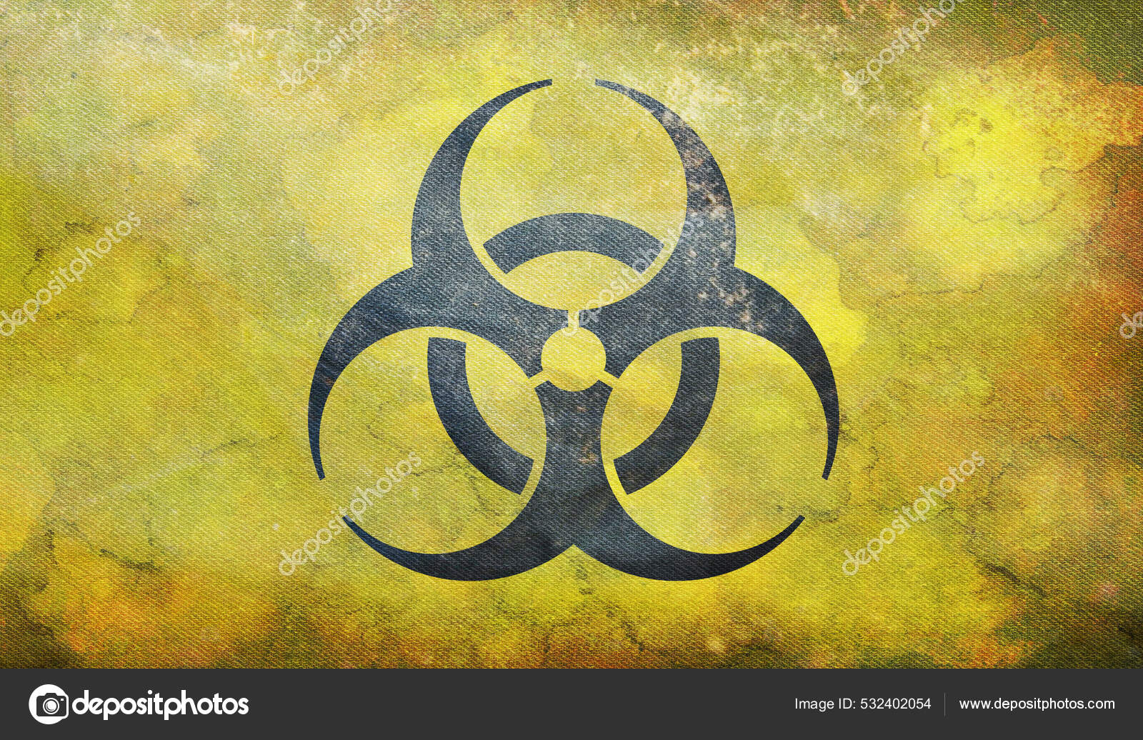 Top View Biohazard Symbol Flag Flagpole Plane Design Layout Flag Stock ...