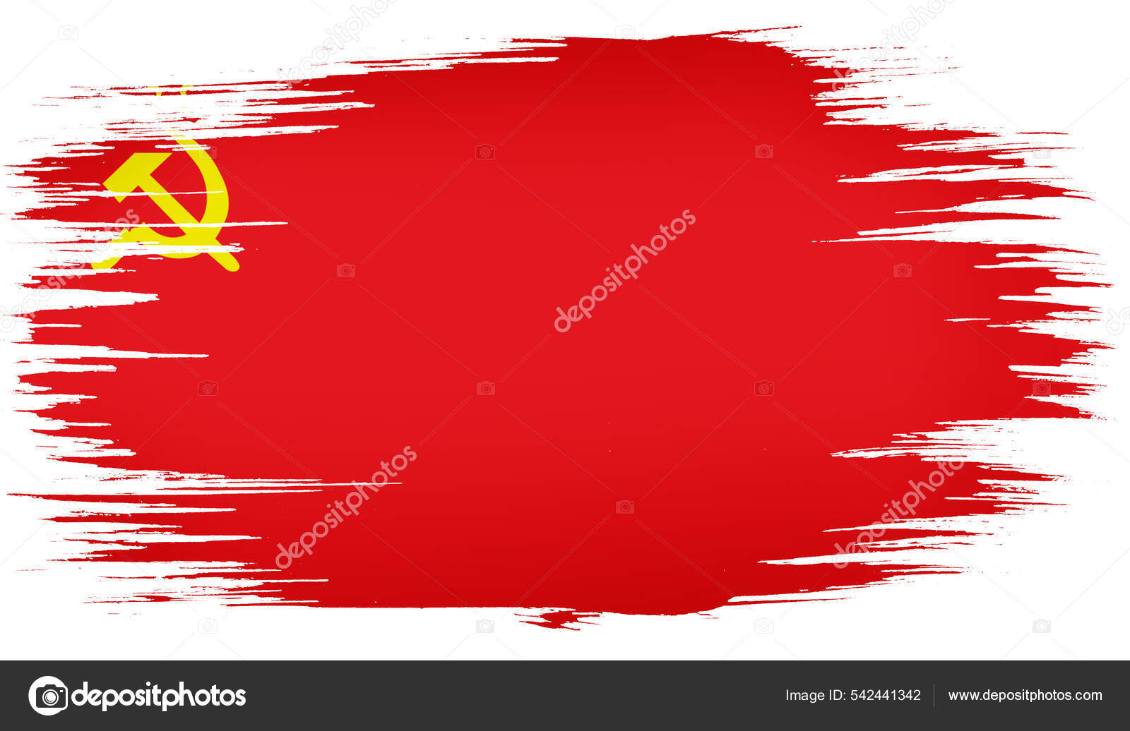 Colorful Hand Drawn Brush Strokes Painted National Country Flag Ussr ...
