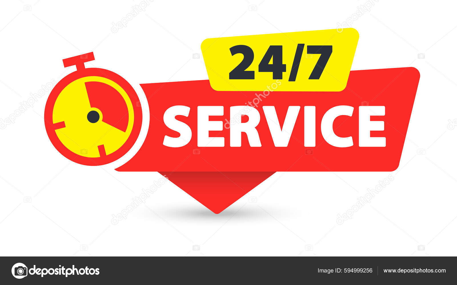 Service Banner Speech Bubble Label Sticker Ribbon Template Vector Stock ...