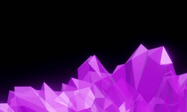 3D rendered abstract purple crystals. amethyst quartz. - Stock Image ...