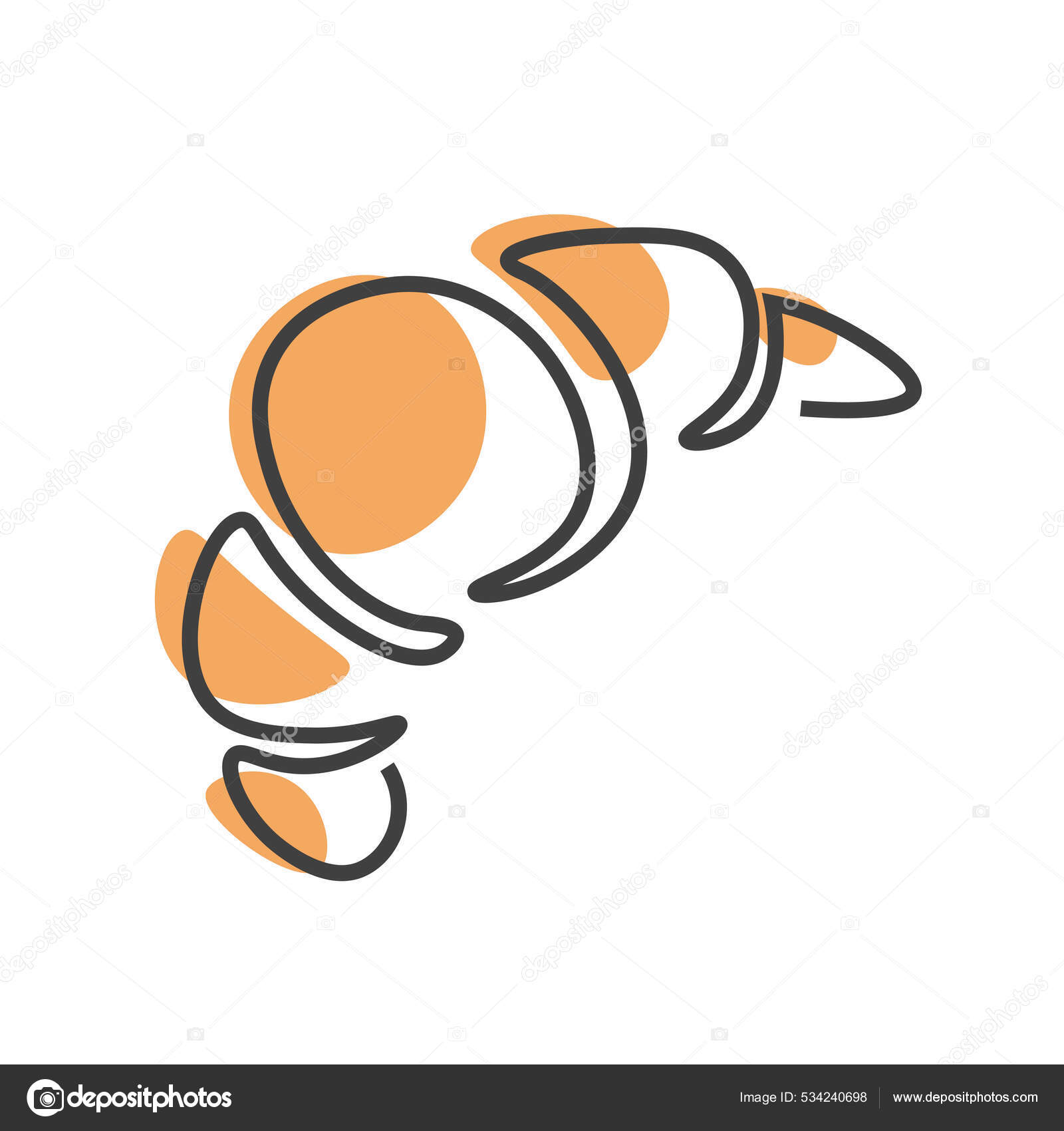 Croissant Linear Icon Bakery Symbol Logo Concept Vector Illustration ...