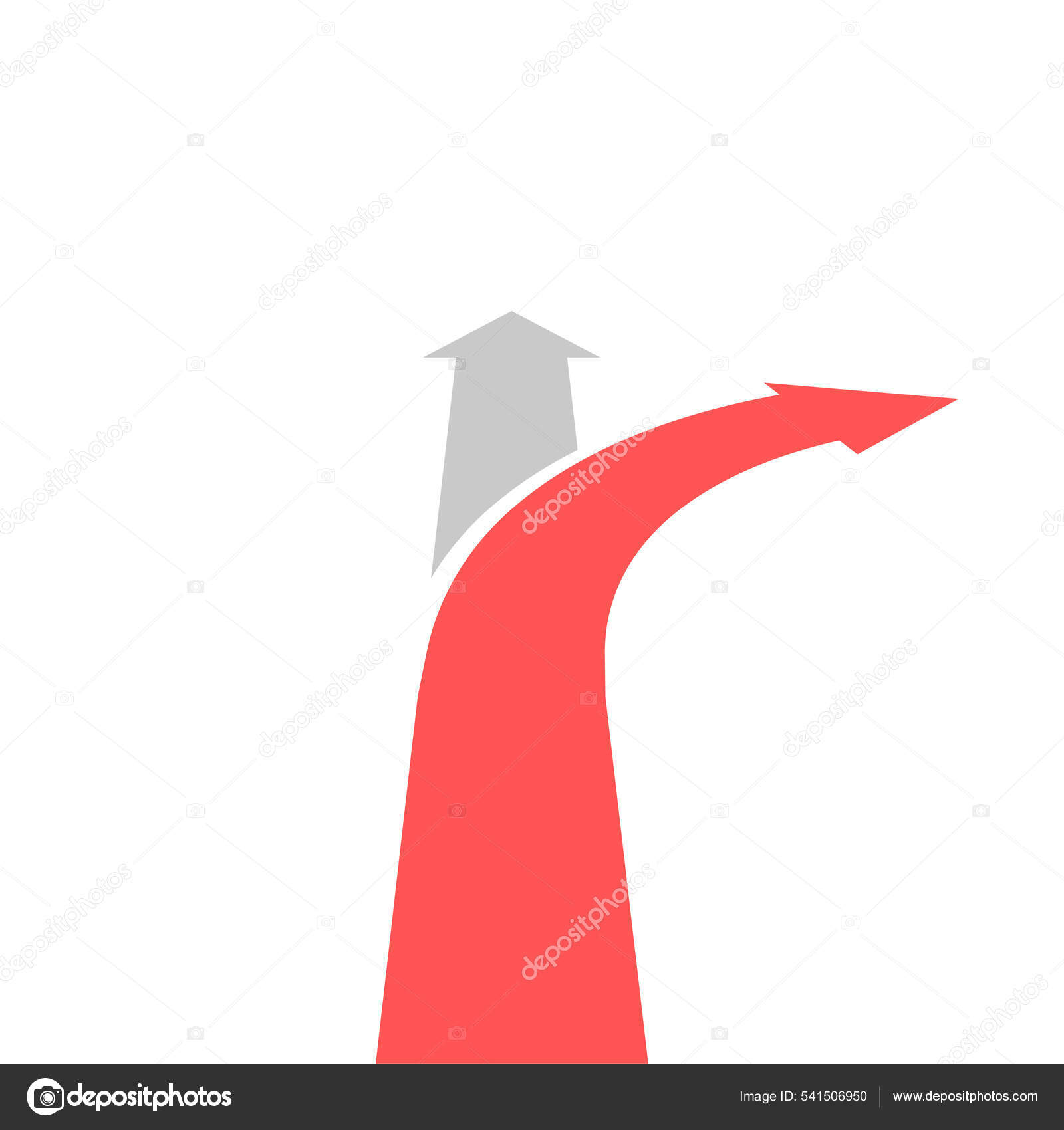 Deux Flèches Pointant Dans Des Directions Différentes Choix Chemin ...