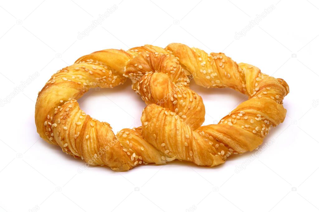 Cretzel aislado sobre fondo blanco. Cretzel es un híbrido pretzel ...