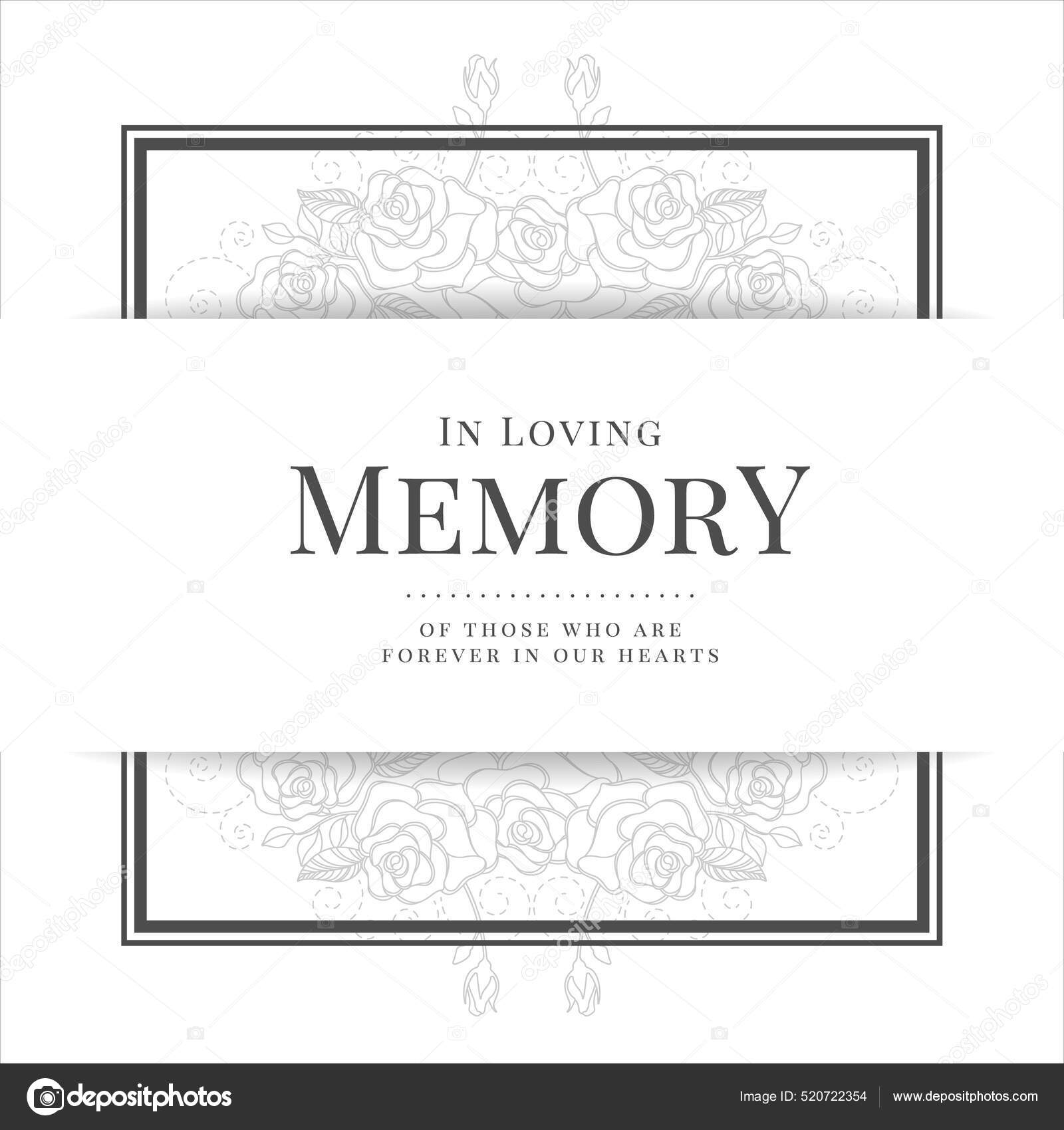 Loving Memory Those Who Forever Our Hearts Text Black Frame Stock ... Loving Memory Those Who Forever Our Hearts Text Black Frame Stock ...