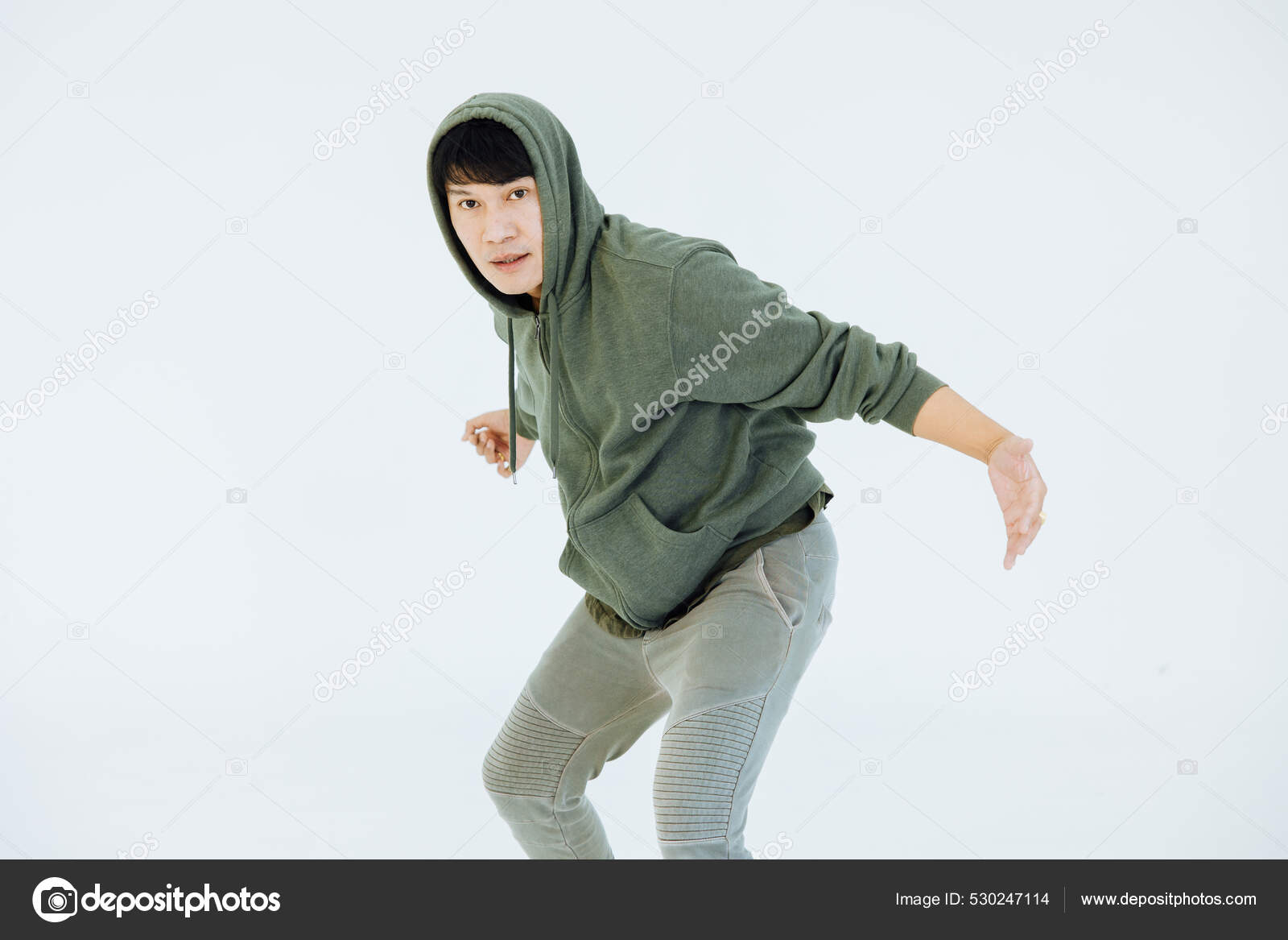 Man Performing Graceful Dance White Studio Performer Masculine ...