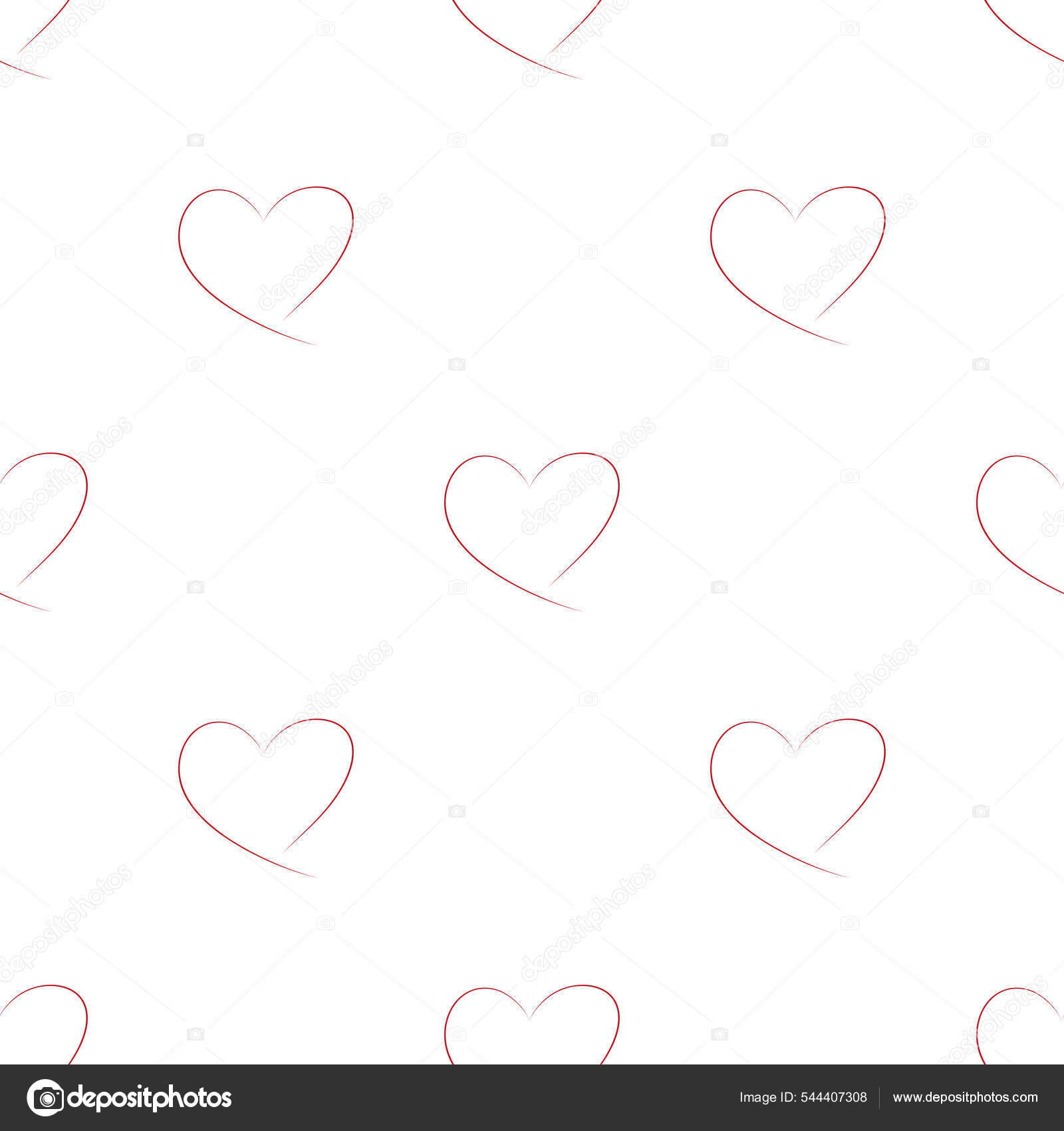 Pattern Red Hearts Transparent Background Background Posters Postcards ...