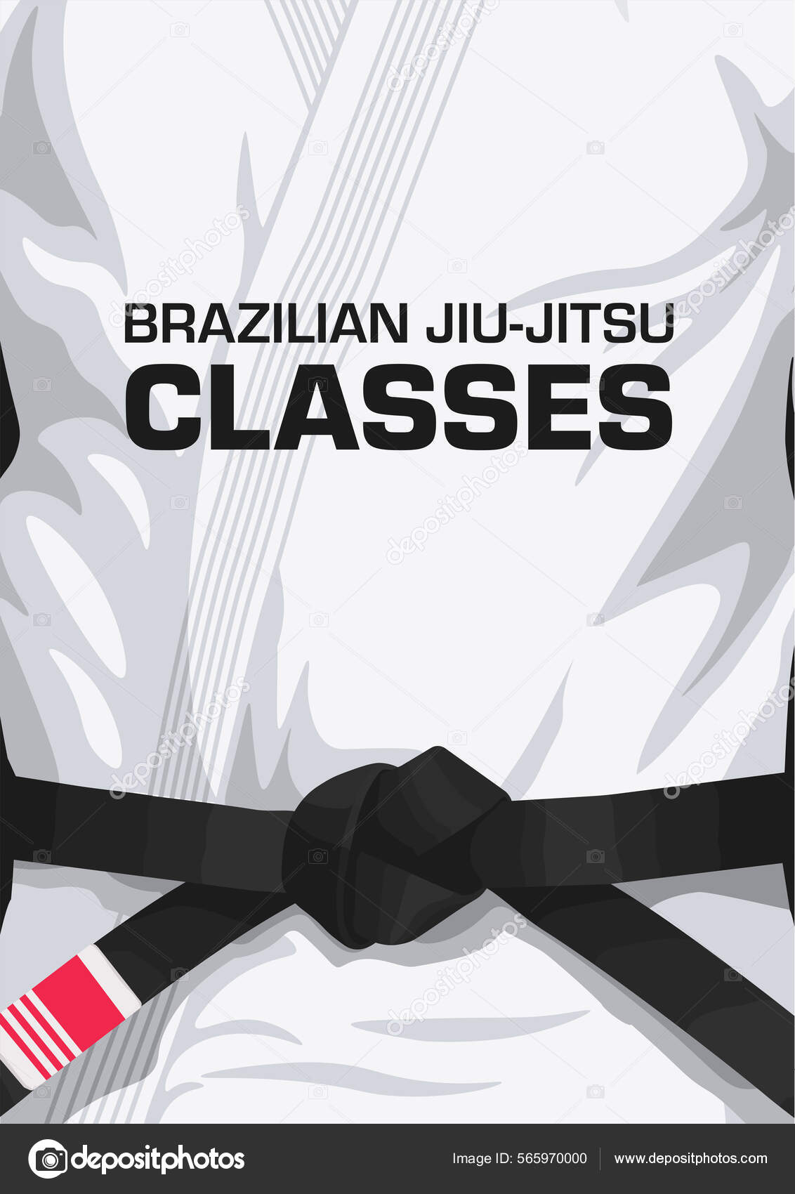 Brazilian Jiu Jitsu White Poster Bjj Kimono Invitation Poster Black ...