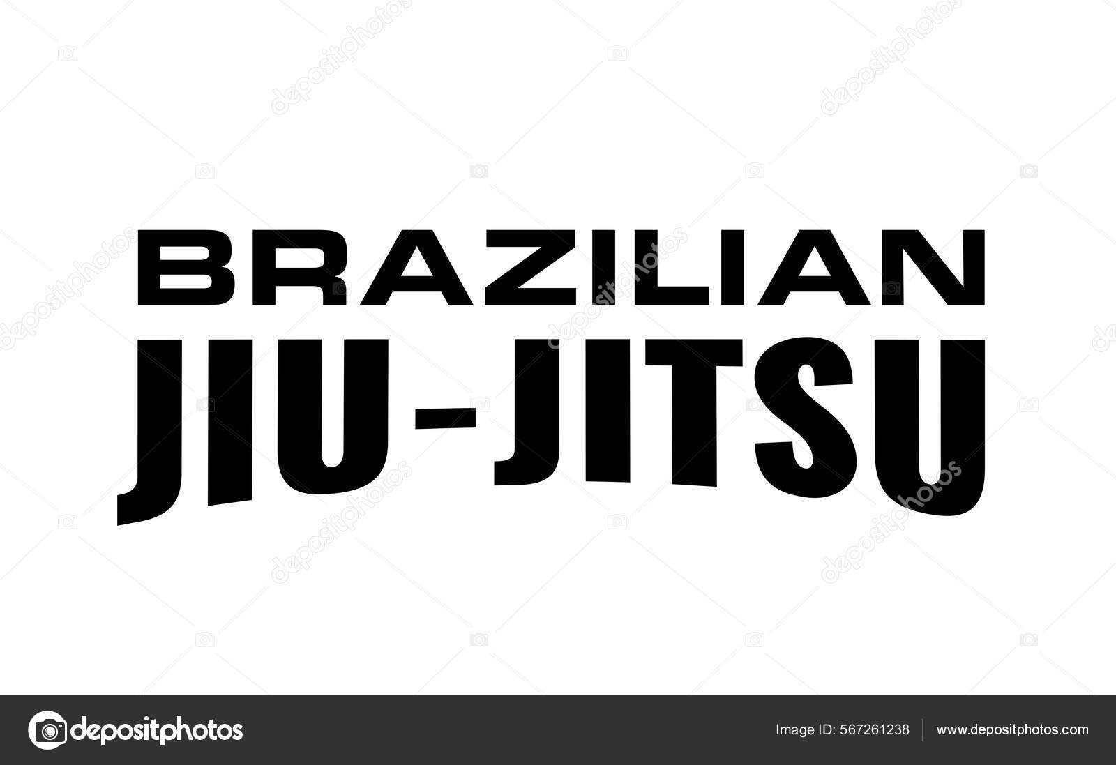 Brazilian Jiu Jitsu Text Logo Bjj Word Mark Logotype Black Stock Vector ...