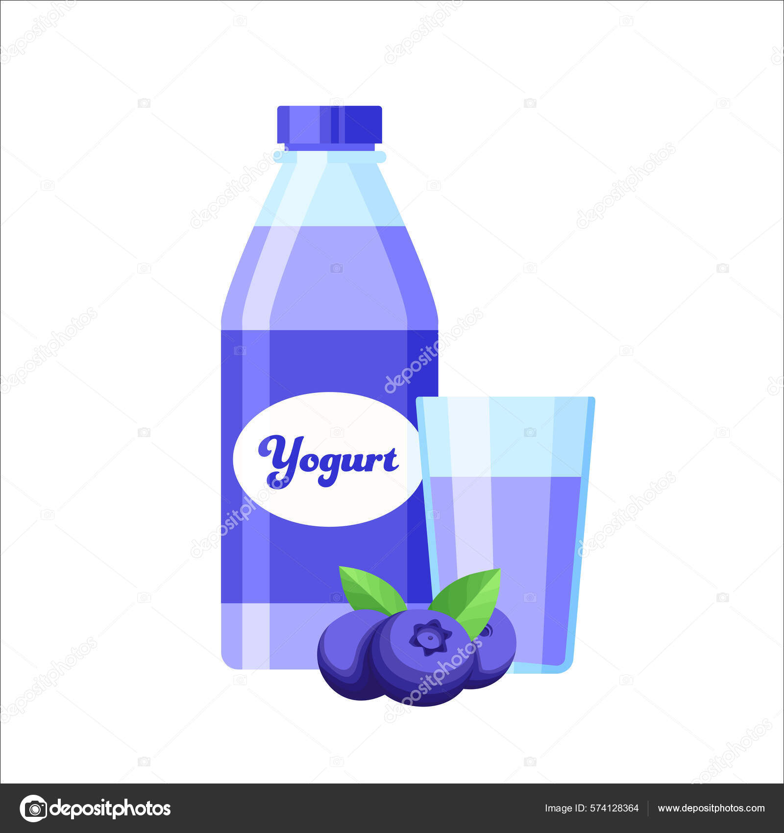 Drinkable Yogurt Cartoon